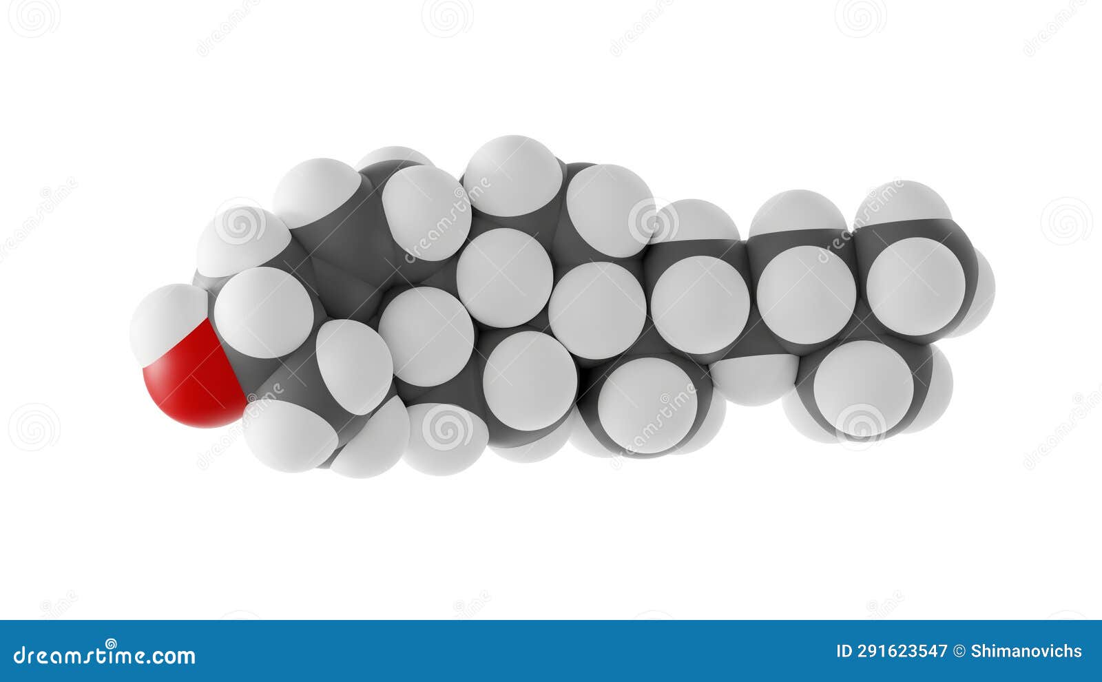 Cholesterol Molecule, Principal Sterol Molecular Structure, Isolated 3d ...