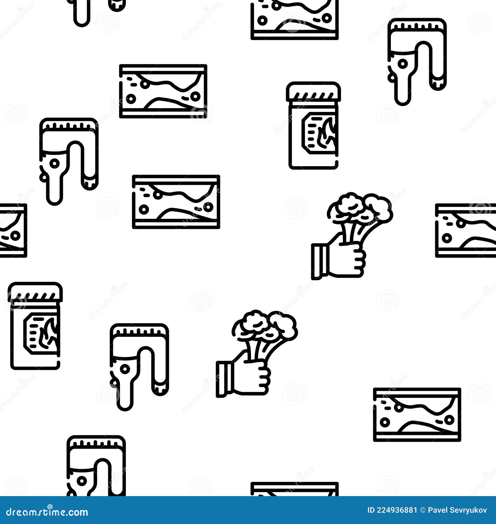 Cholesterol Overweight Vector Seamless Pattern Stock Vector ...