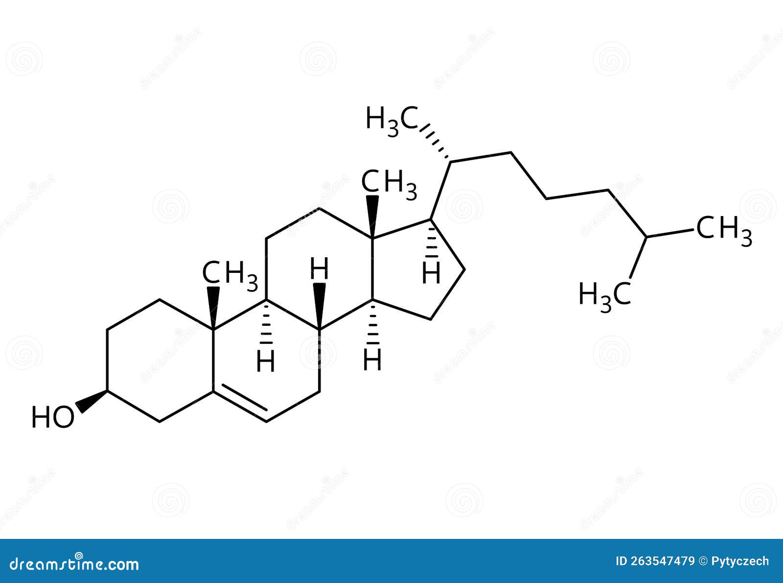 Cholesterol Structural Formula of Molecular Structure Stock Vector ...