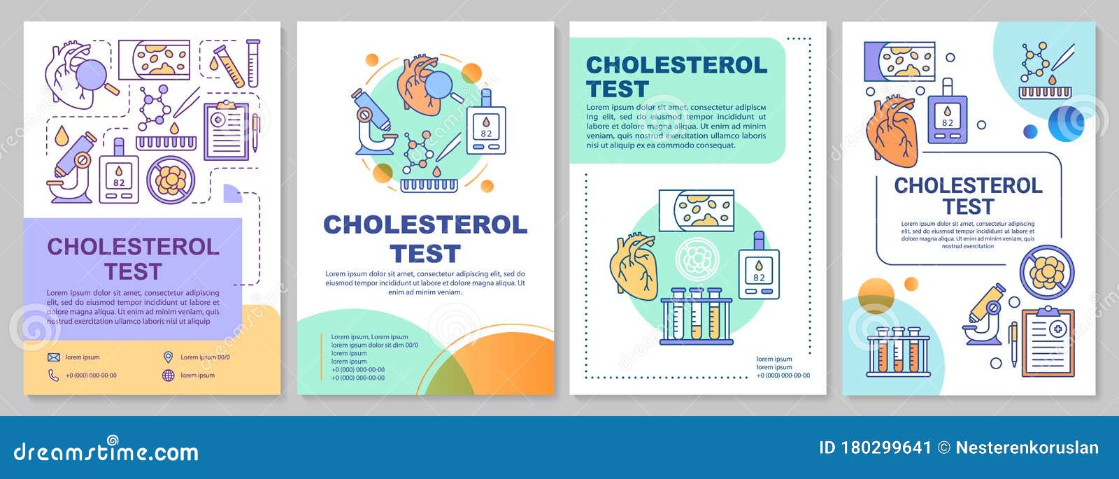 Cholesterol Test Brochure Template Layout. Flyer, Booklet, Leaflet ...