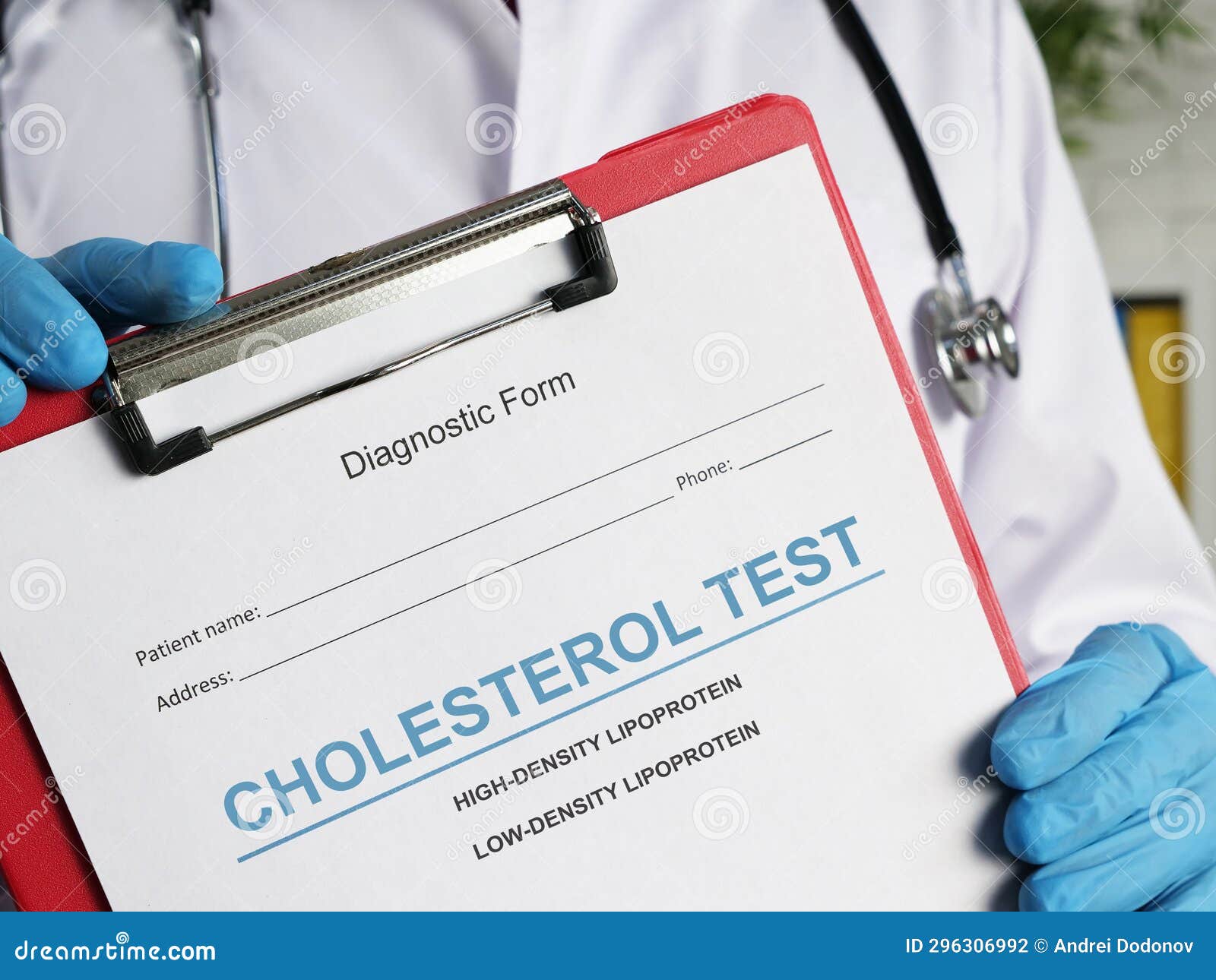 Cholesterol Test is Shown Using the Text Stock Photo - Image of lipid ...