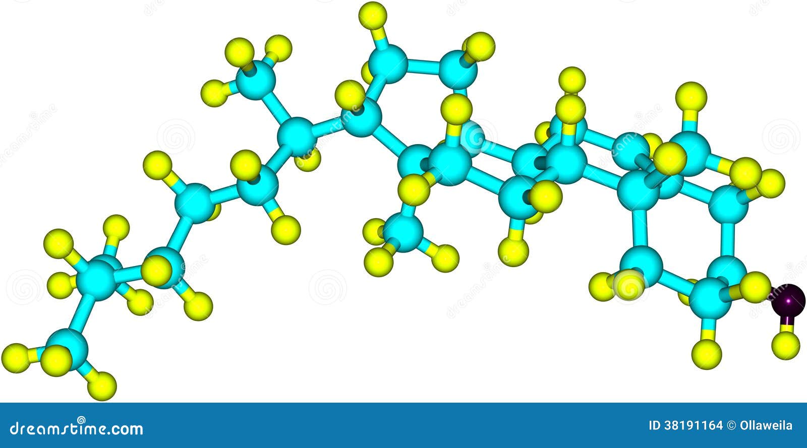 Cholesterole Molecule on White Background Stock Illustration ...