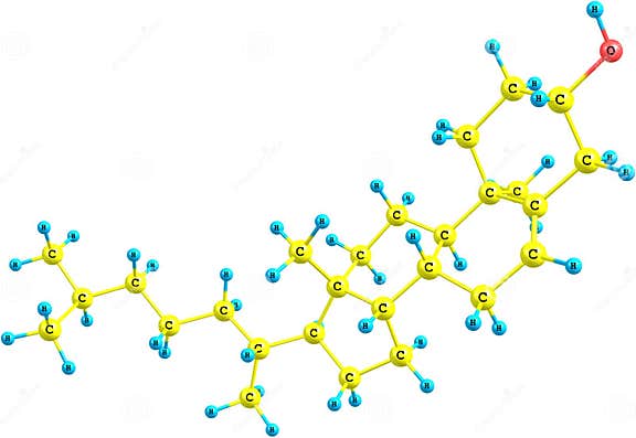 Cholesterole Molecule on White Background Stock Illustration ...