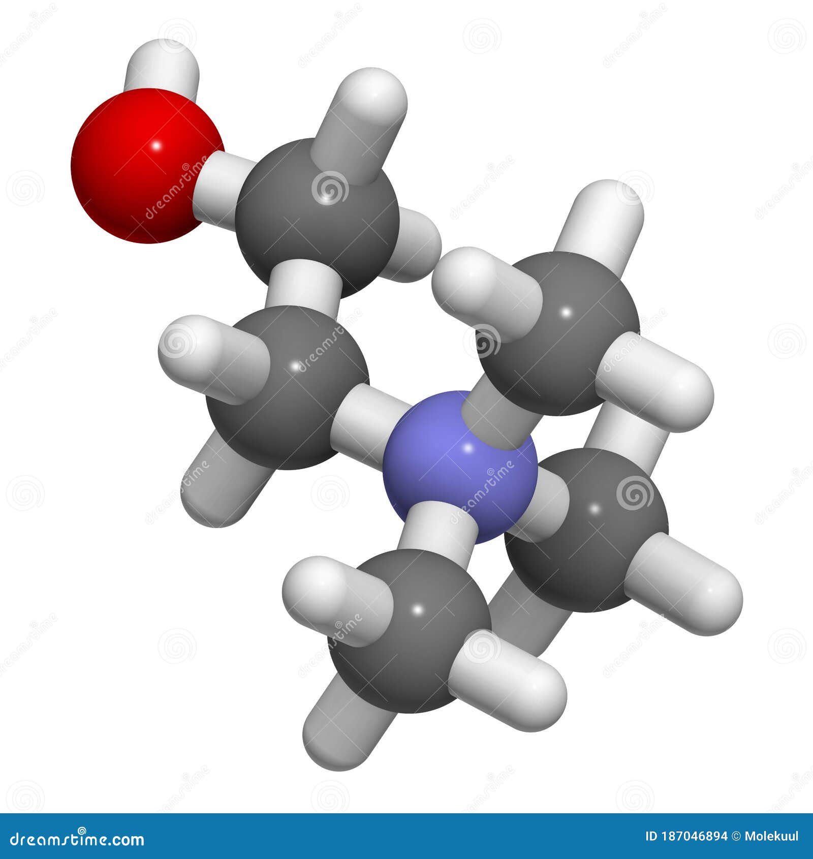 Choline Essential Nutrient Molecule. 3D Rendering Stock Illustration ...