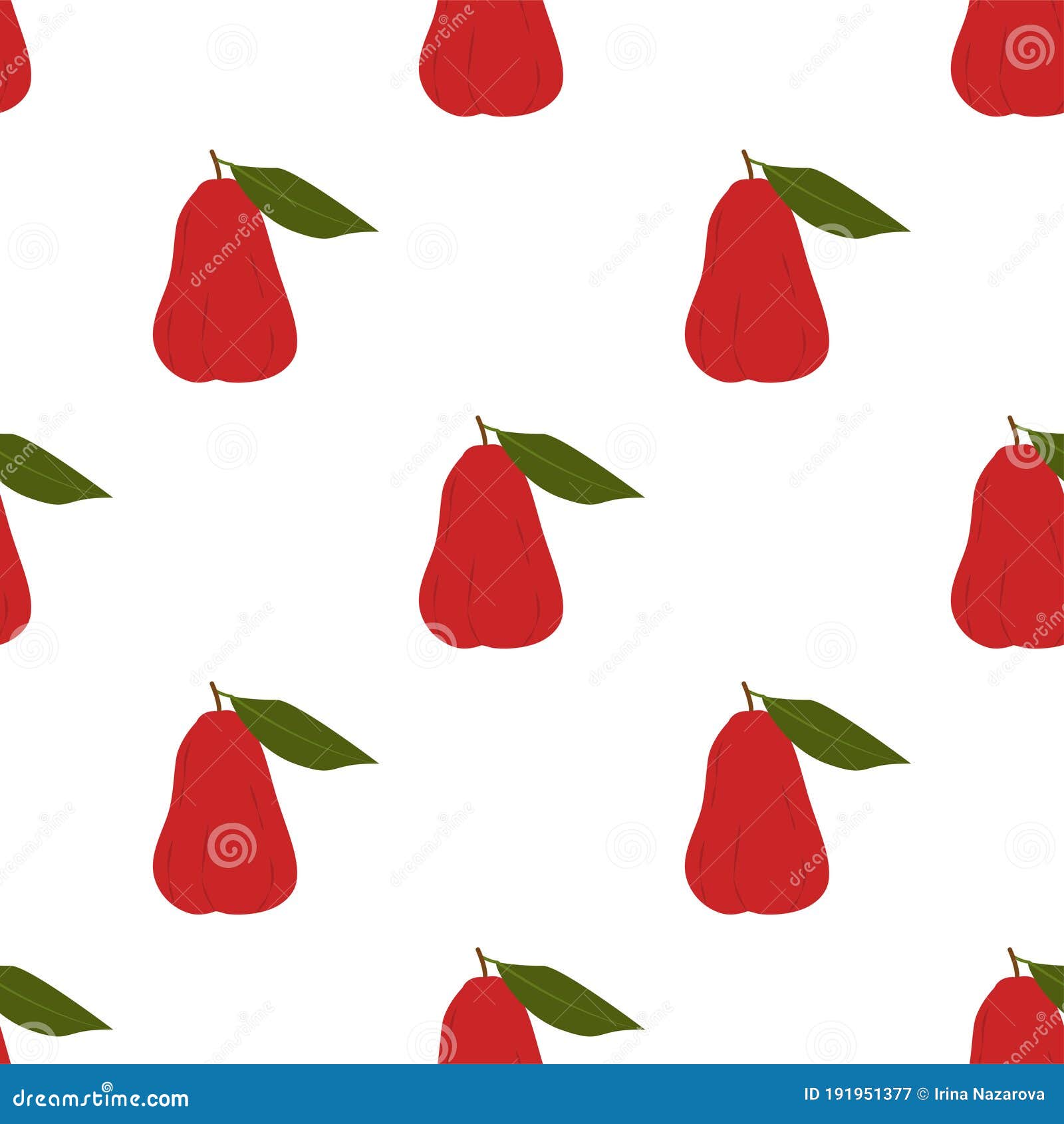 Chompu Fruit. Seamless Vector Patterns Stock Vector - Illustration of ...