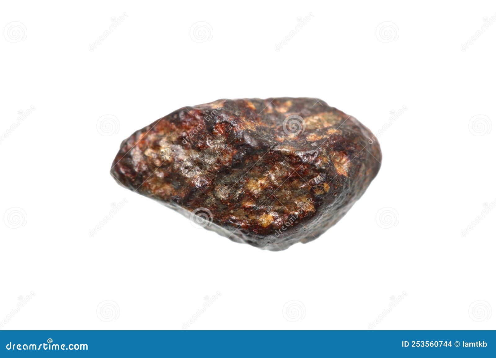 Chondrite Meteorite Isolated, A Piece Of Rock Formed In Outer Space In ...