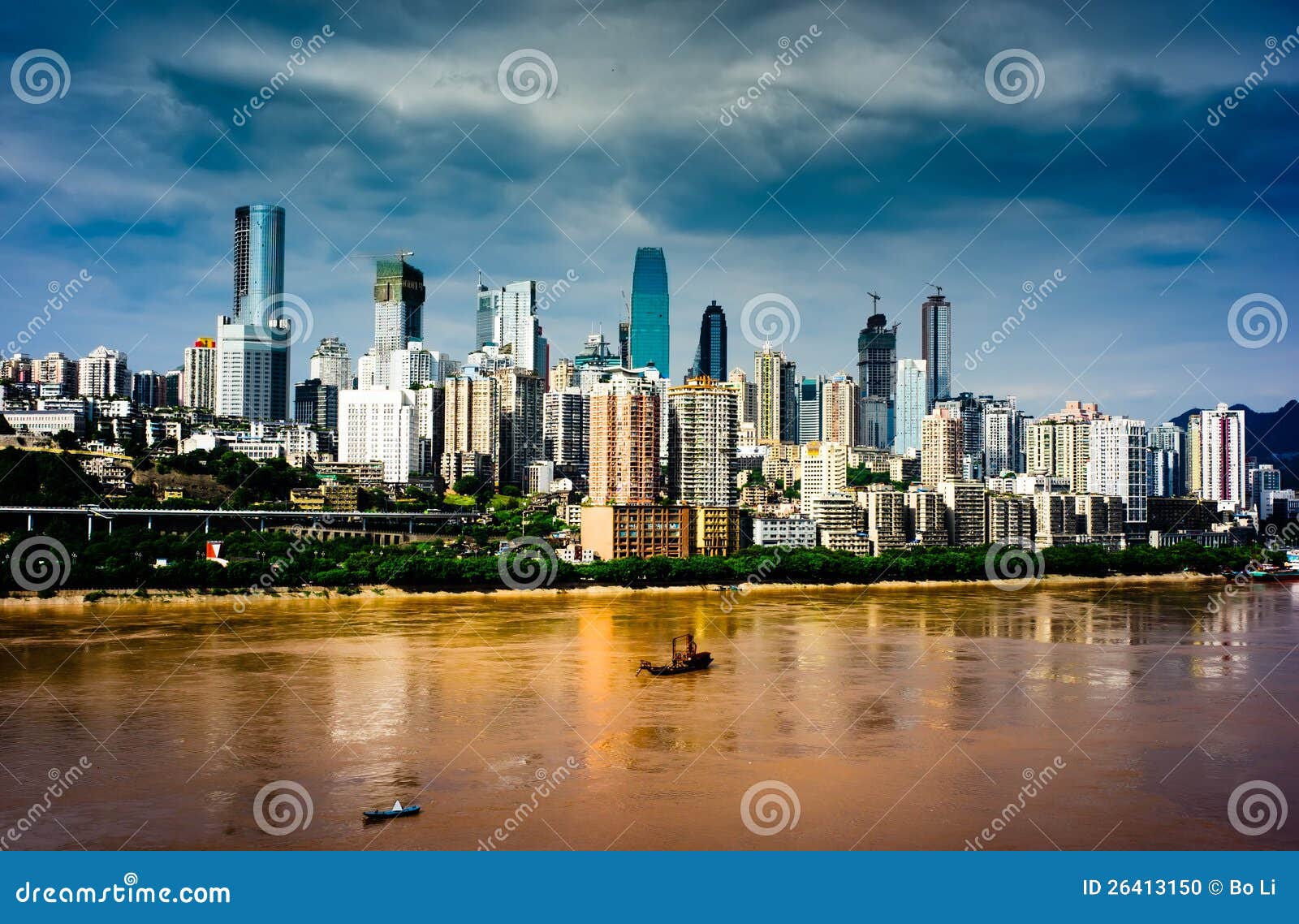 Chongqing city editorial image. Image of modern, middle - 26413150