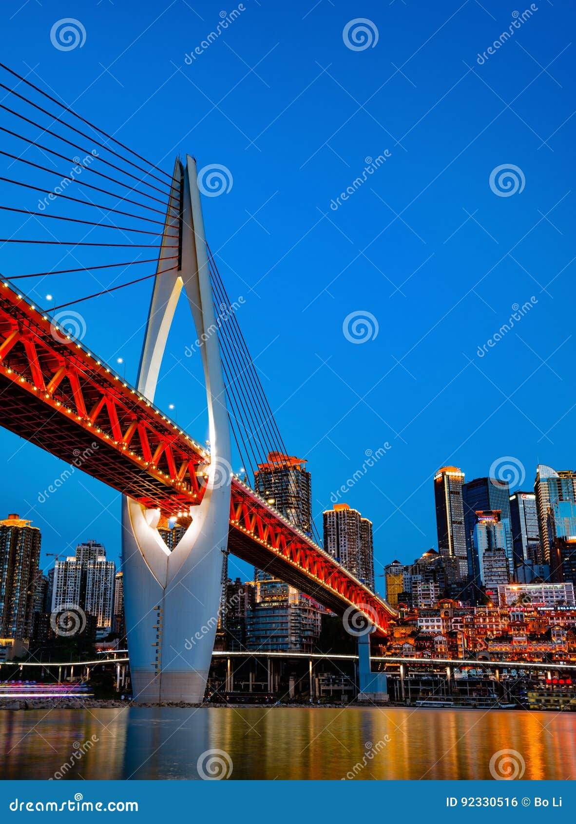 Chongqing DongShuiMen Yangtze River Bridge Royalty-Free Stock Image ...