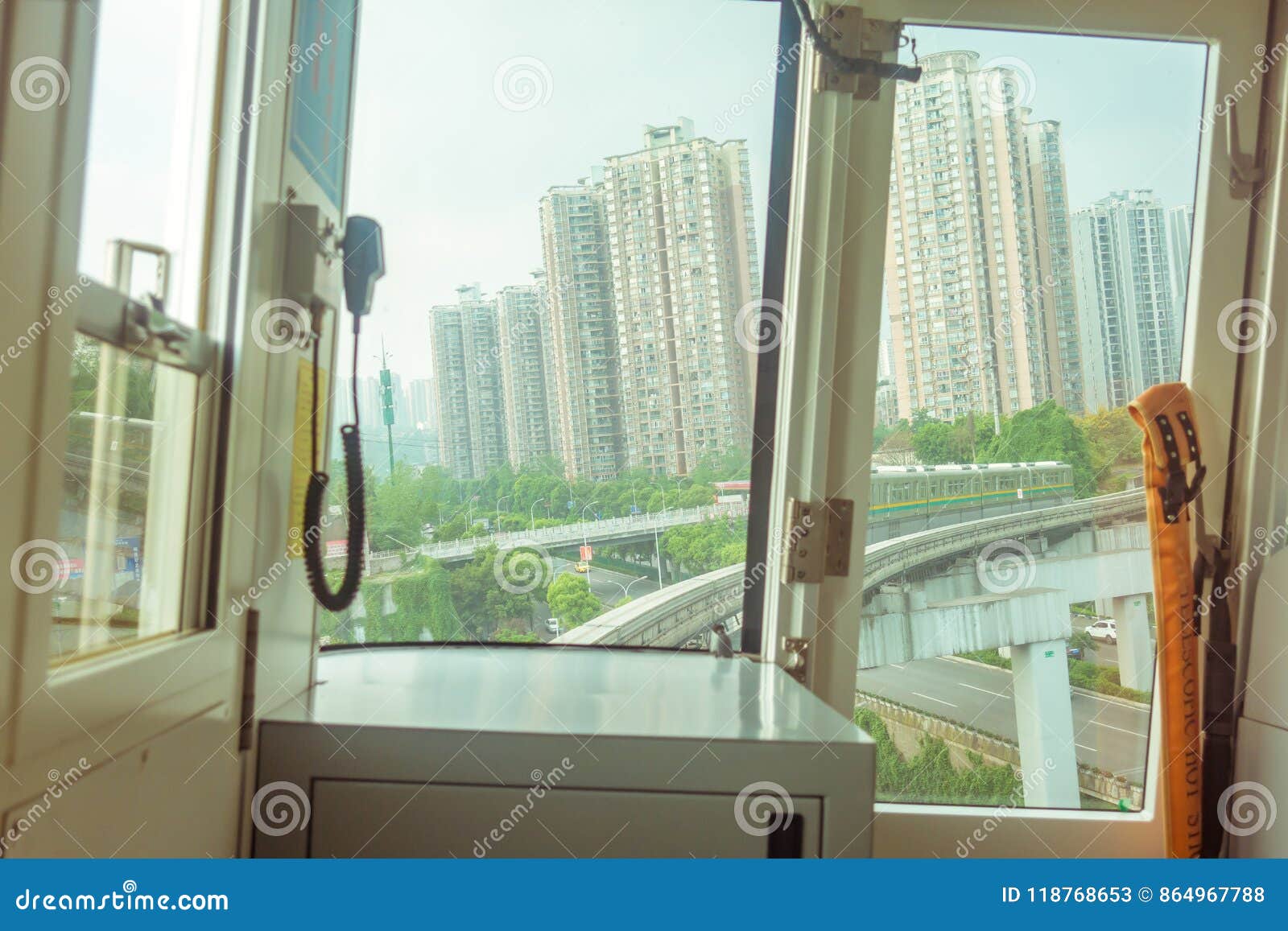 Chongqing Light Rail Window Scenery Stock Image - Image of rail, subway ...