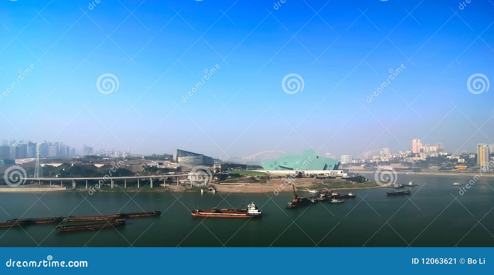 Chongqing port 2 stock image. Image of blue, landscape - 12063621