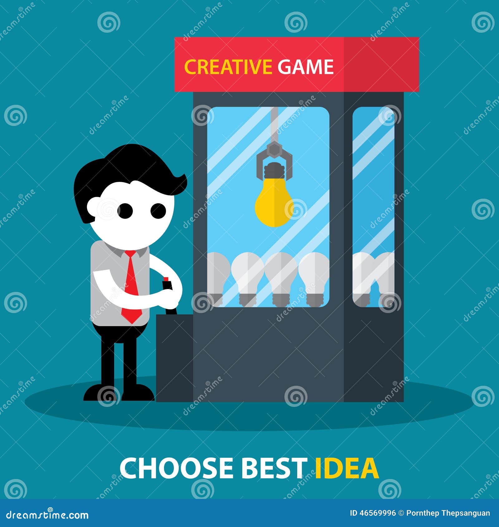 Choose best idea stock vector. Illustration of flat, leader - 46569996