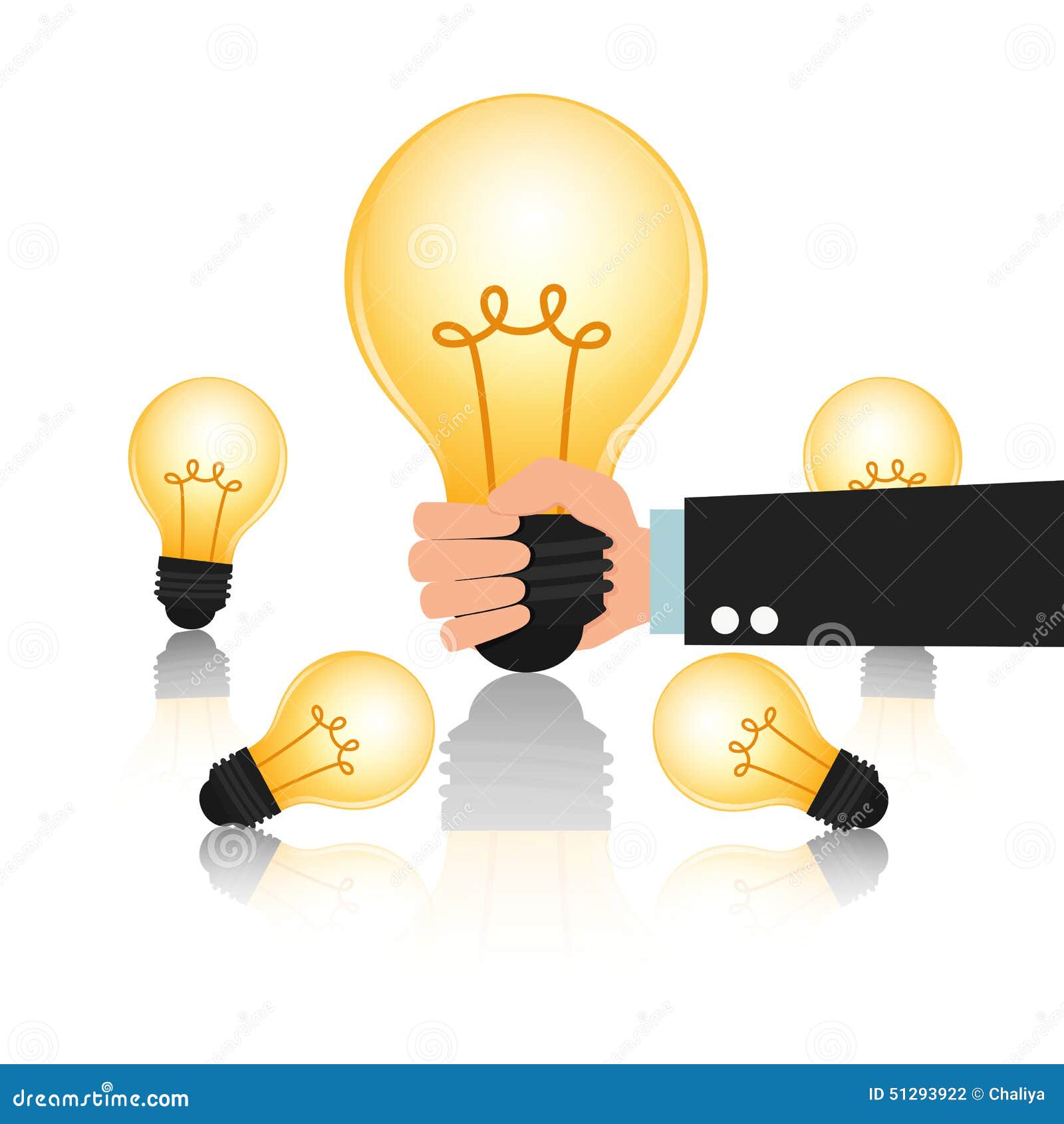 Choose big idea. stock vector. Illustration of cartoon - 51293922