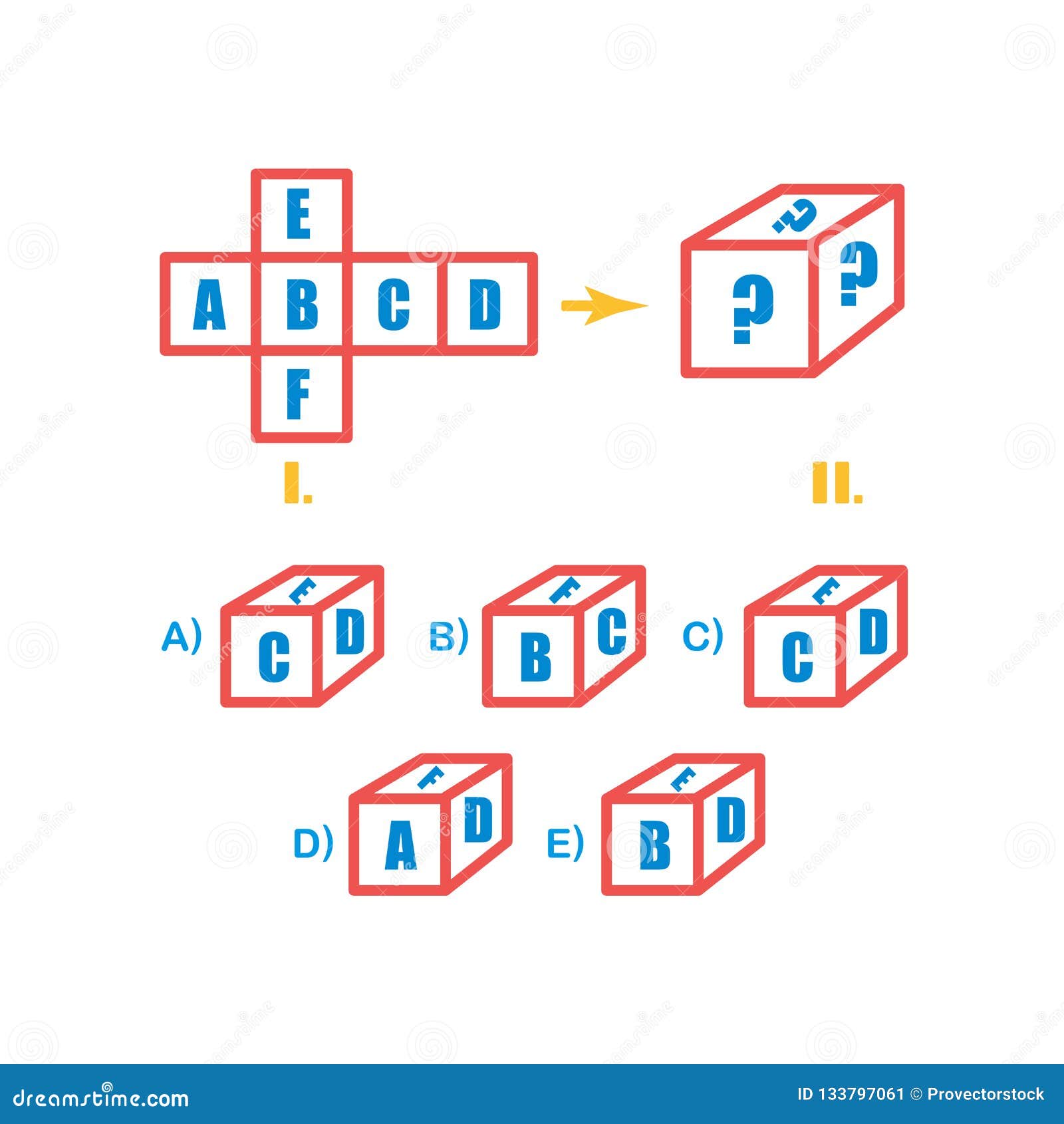 Choose Correct Answer. IQ Test. Logical Task, Educational Game for ...