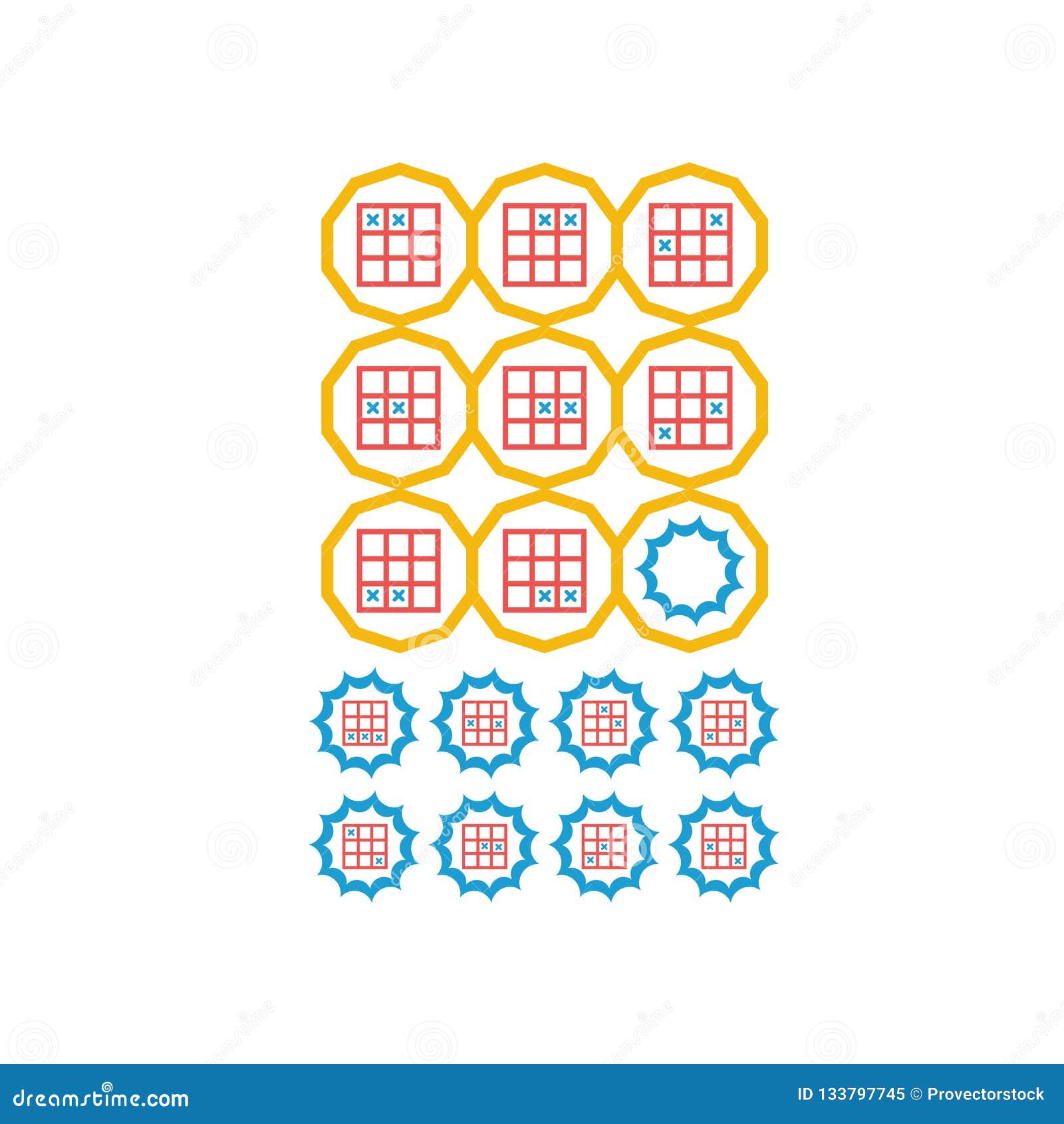 Logical Task. Find The Correct Silhouette Game Vector Illustration ...