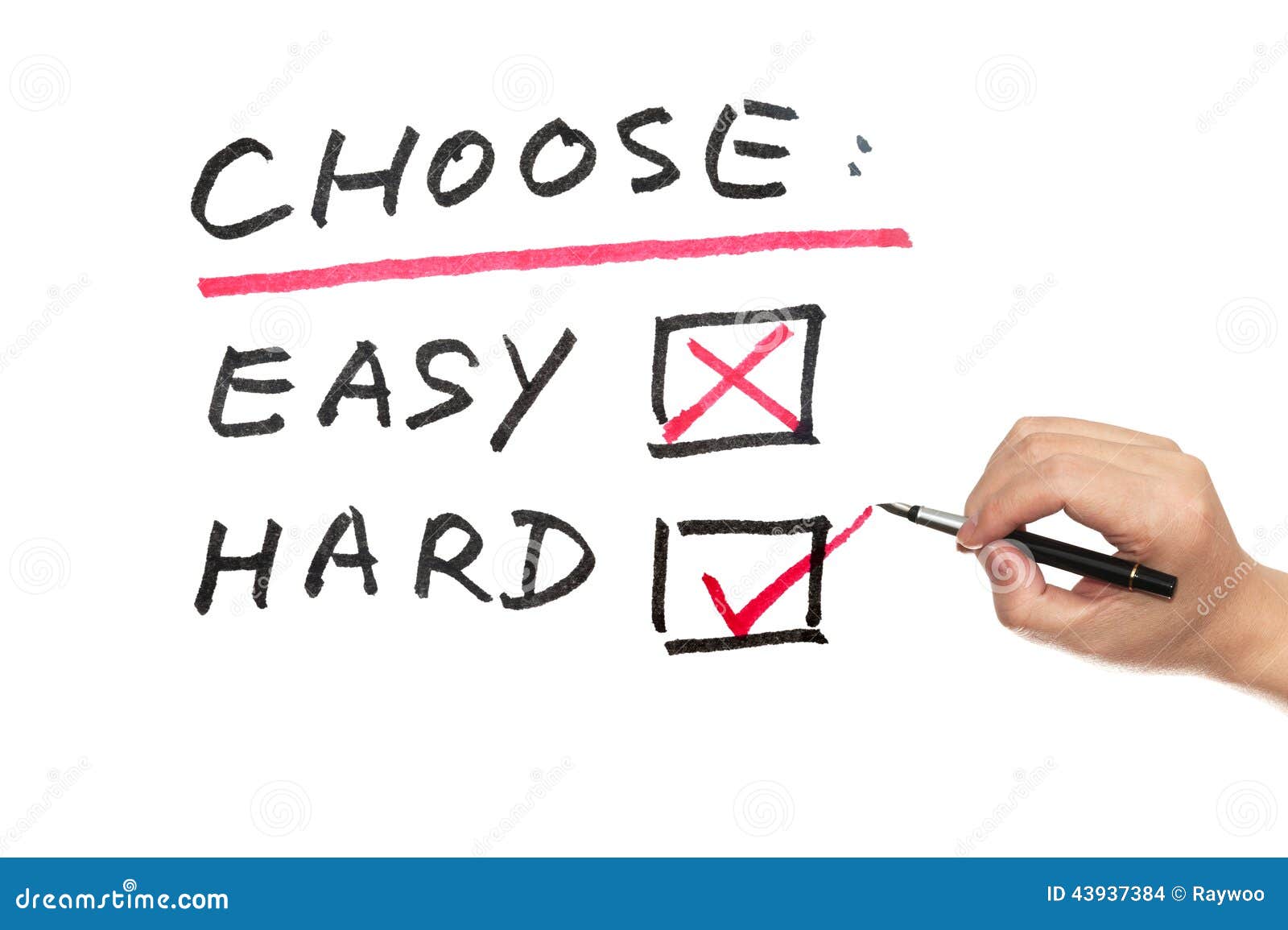 Choose Easy Or Hard - Difficulty Levels Stock Image | CartoonDealer.com ...