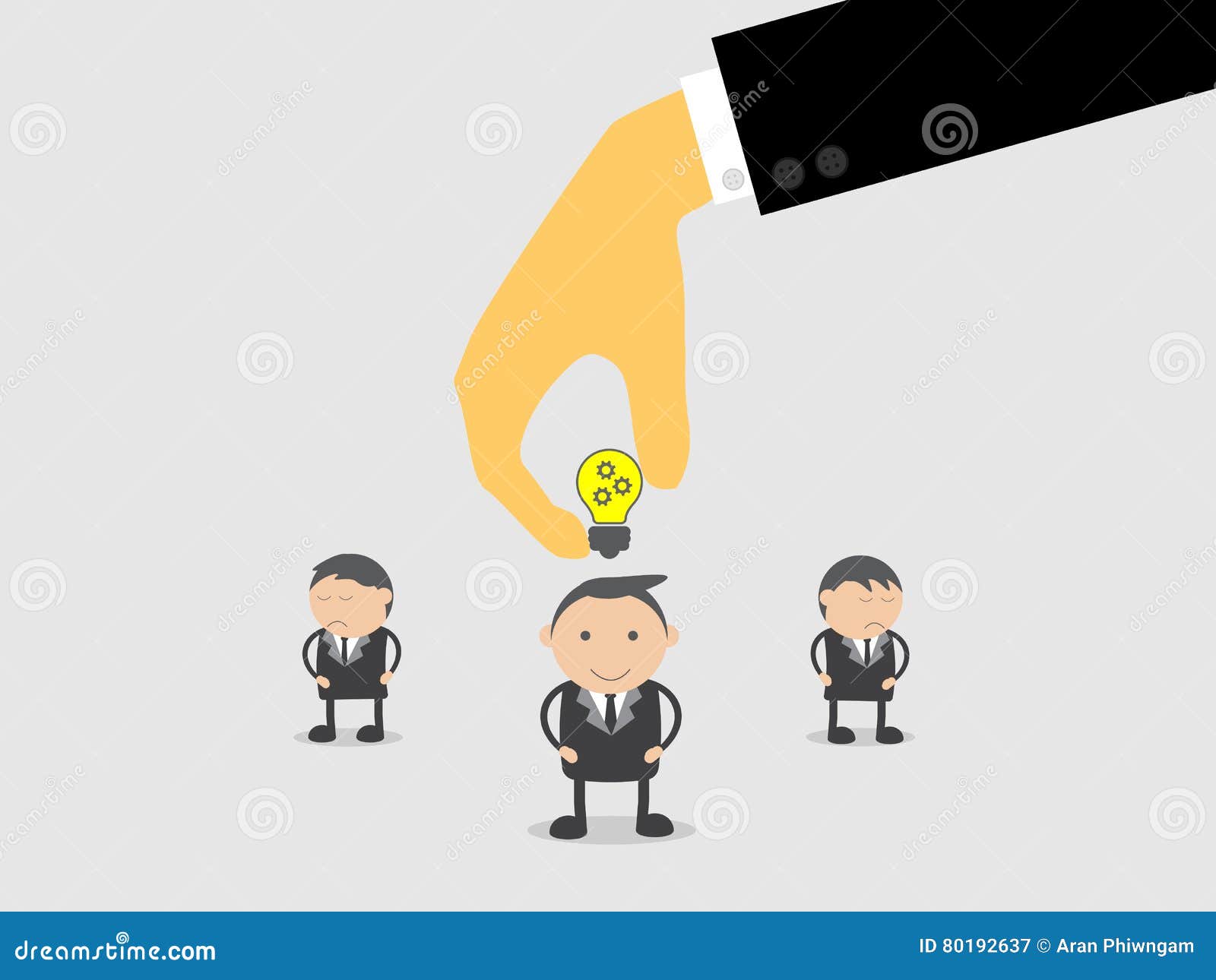 Choose the Good Idea. Doodle Vector Illustration Cartoon Character ...