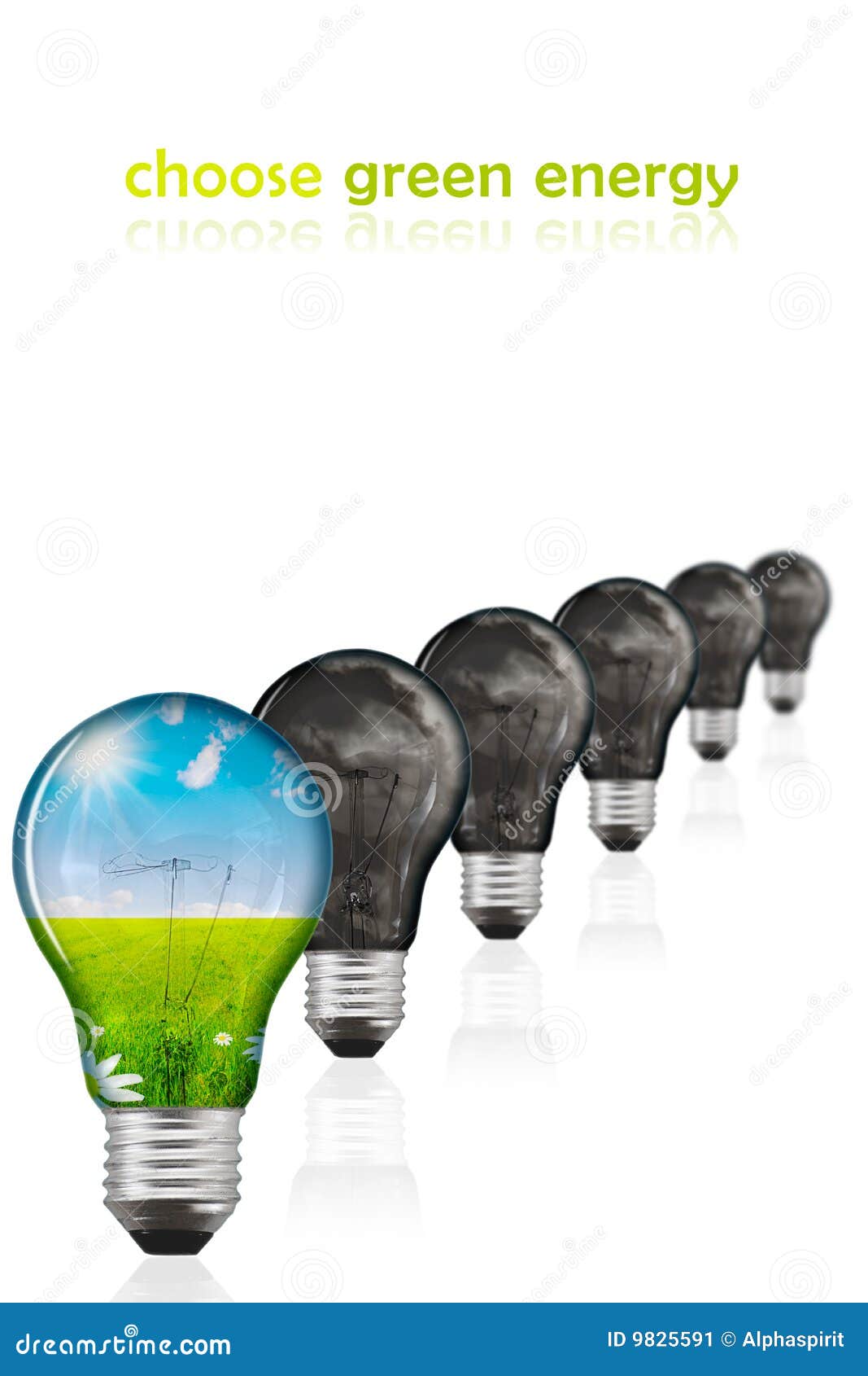 Choose green energy stock illustration. Illustration of ecological ...