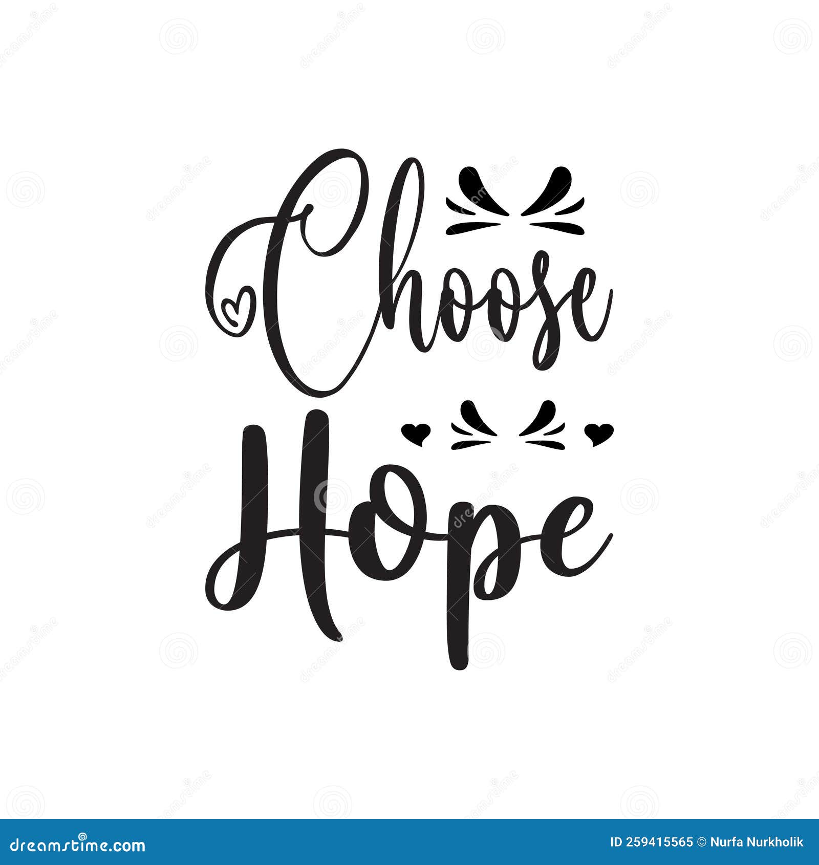 Choose Hope Black Letter Quote Stock Vector - Illustration of banner ...