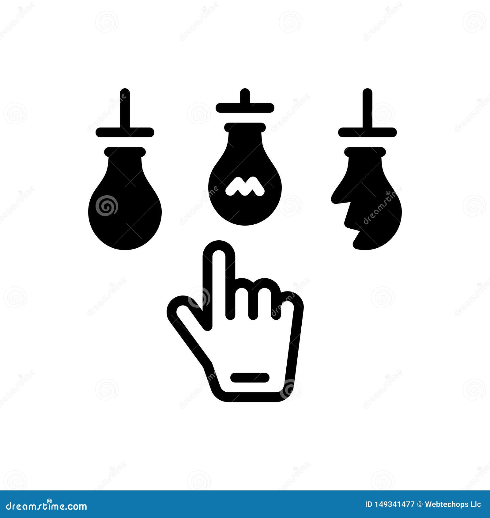 Black Solid Icon for Choose, Select and Pick Stock Vector ...