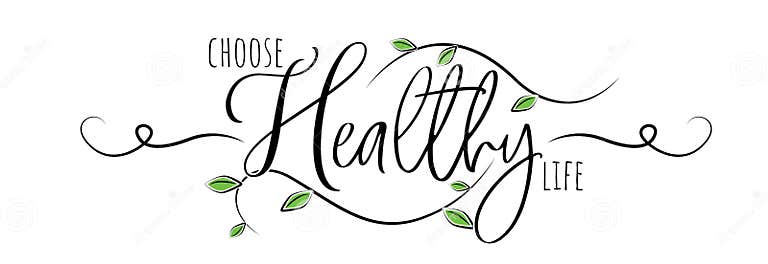 Choose Healthy Life, Vector Stock Vector - Illustration of decal ...