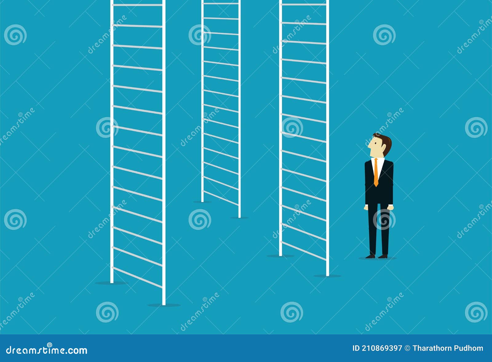 Choose the Ladder of Progress Stock Vector - Illustration of handshake ...