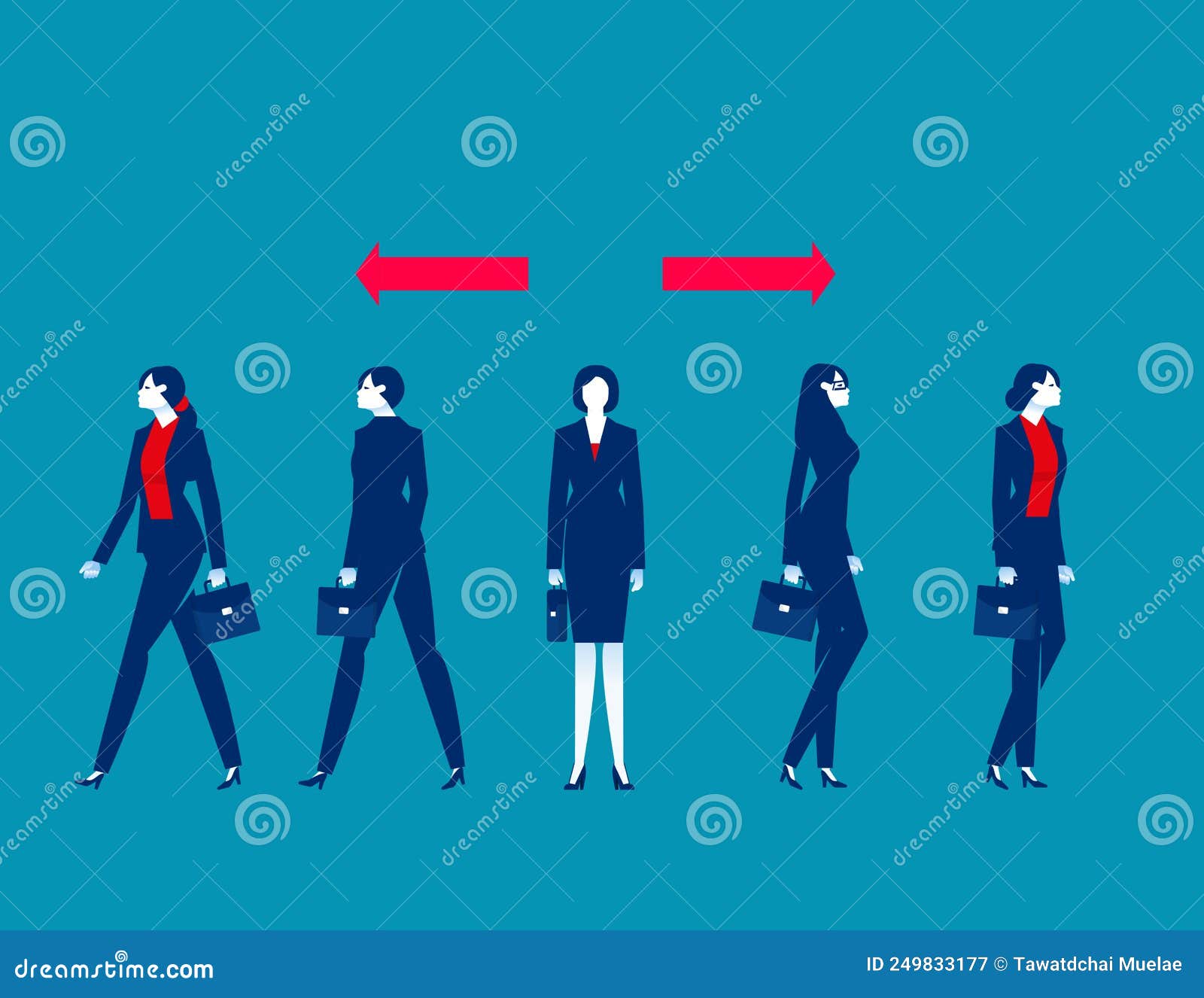 Choose Left or Right. Business Direction Concept Stock Vector ...