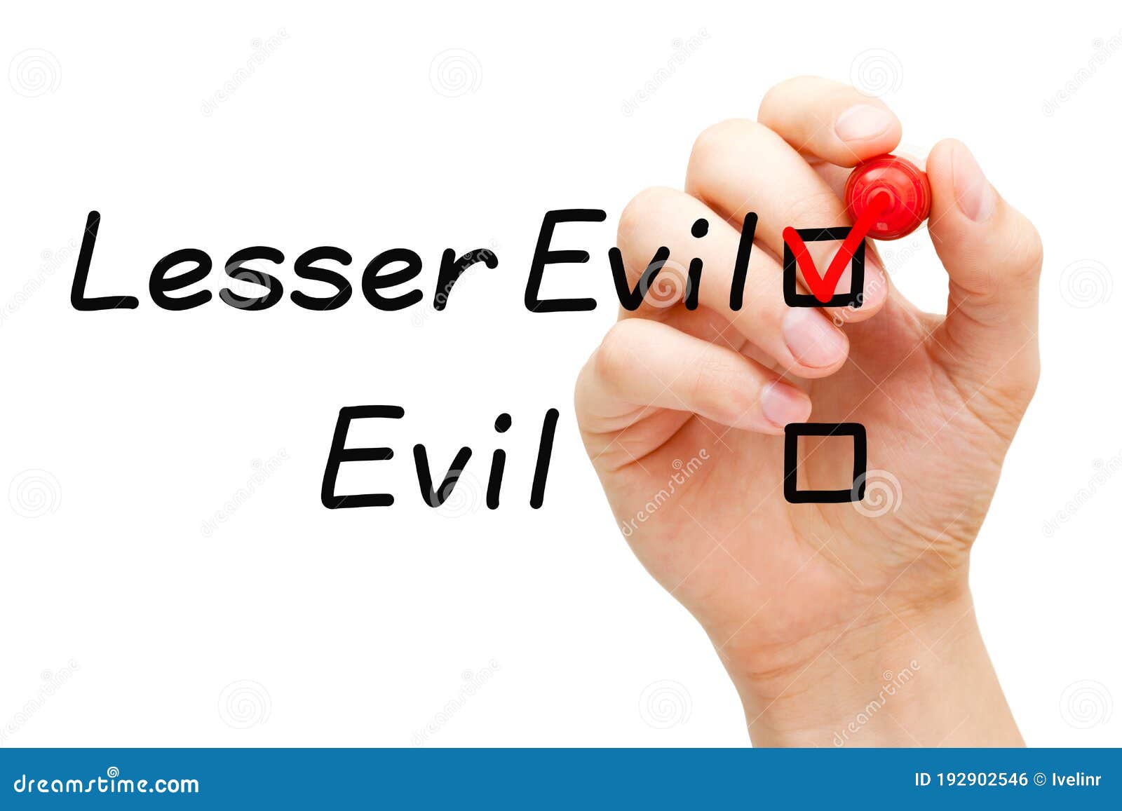 Choose the Lesser of Two Evils Concept Stock Photo - Image of policy ...