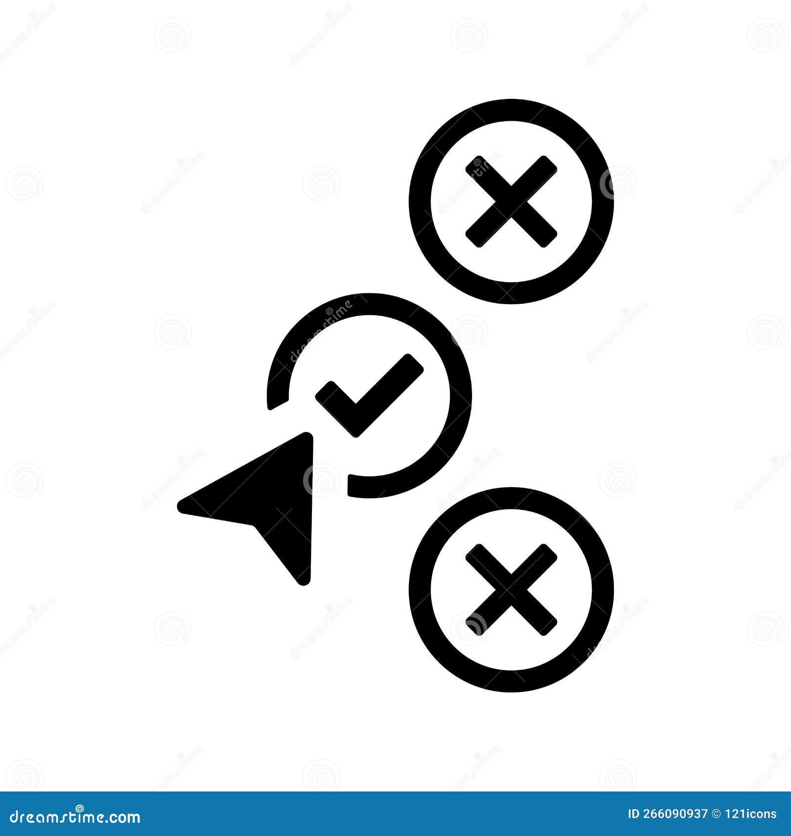 Choose, Option, Pick Icon. Black Vector Graphics Stock Illustration ...