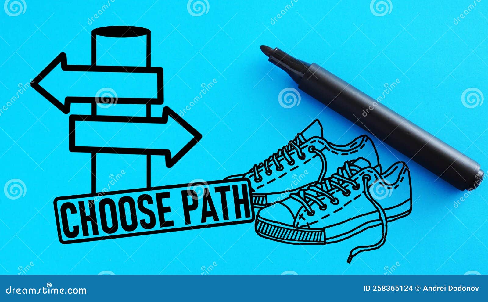 Choose Path is Shown Using the Text Stock Photo - Image of confusion ...