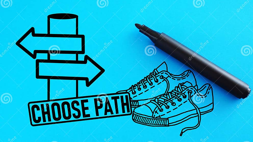 Choose Path is Shown Using the Text Stock Photo - Image of confusion ...