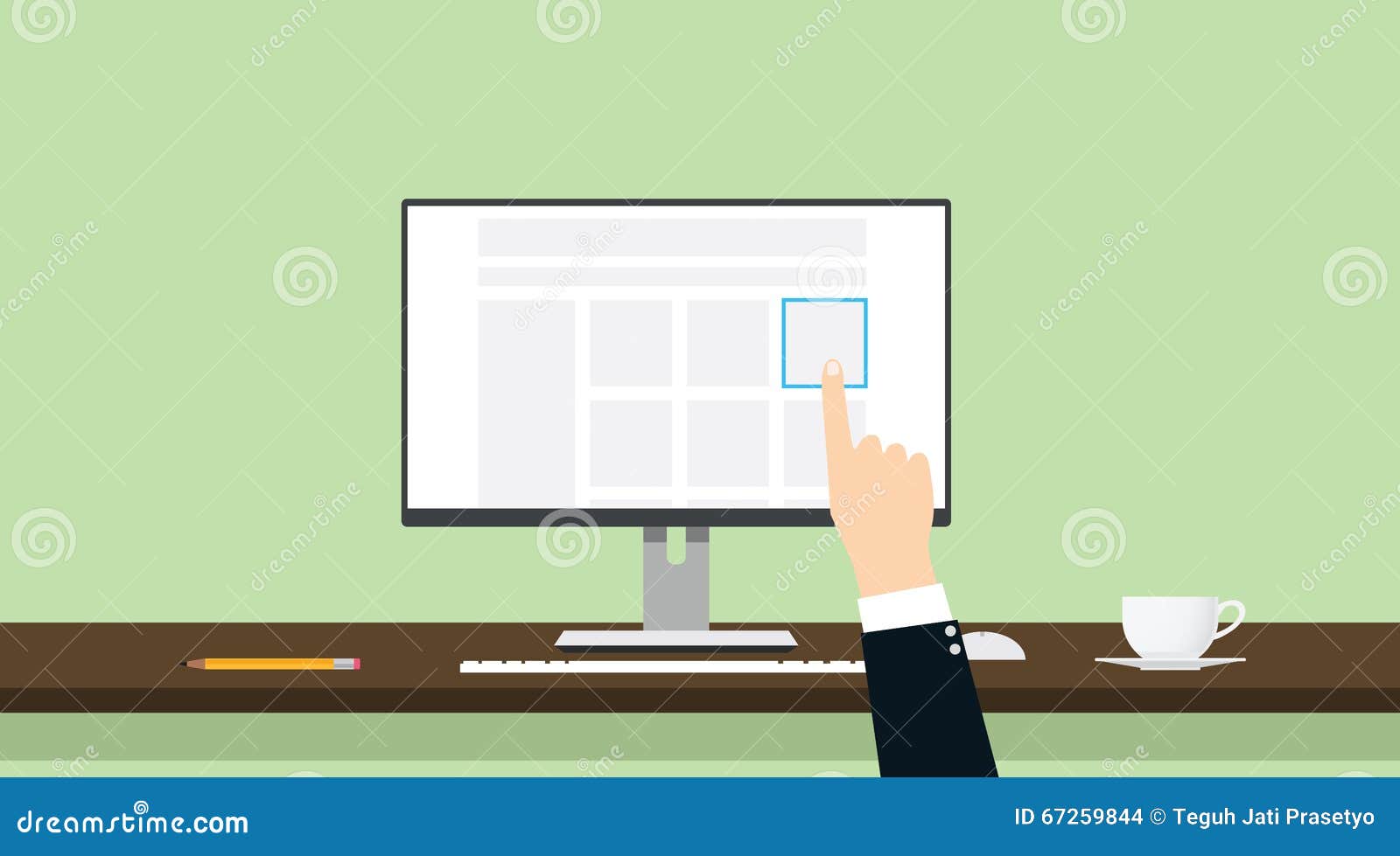 Choose Product Online Commerce Hand Pick Right and Best Stock Vector ...
