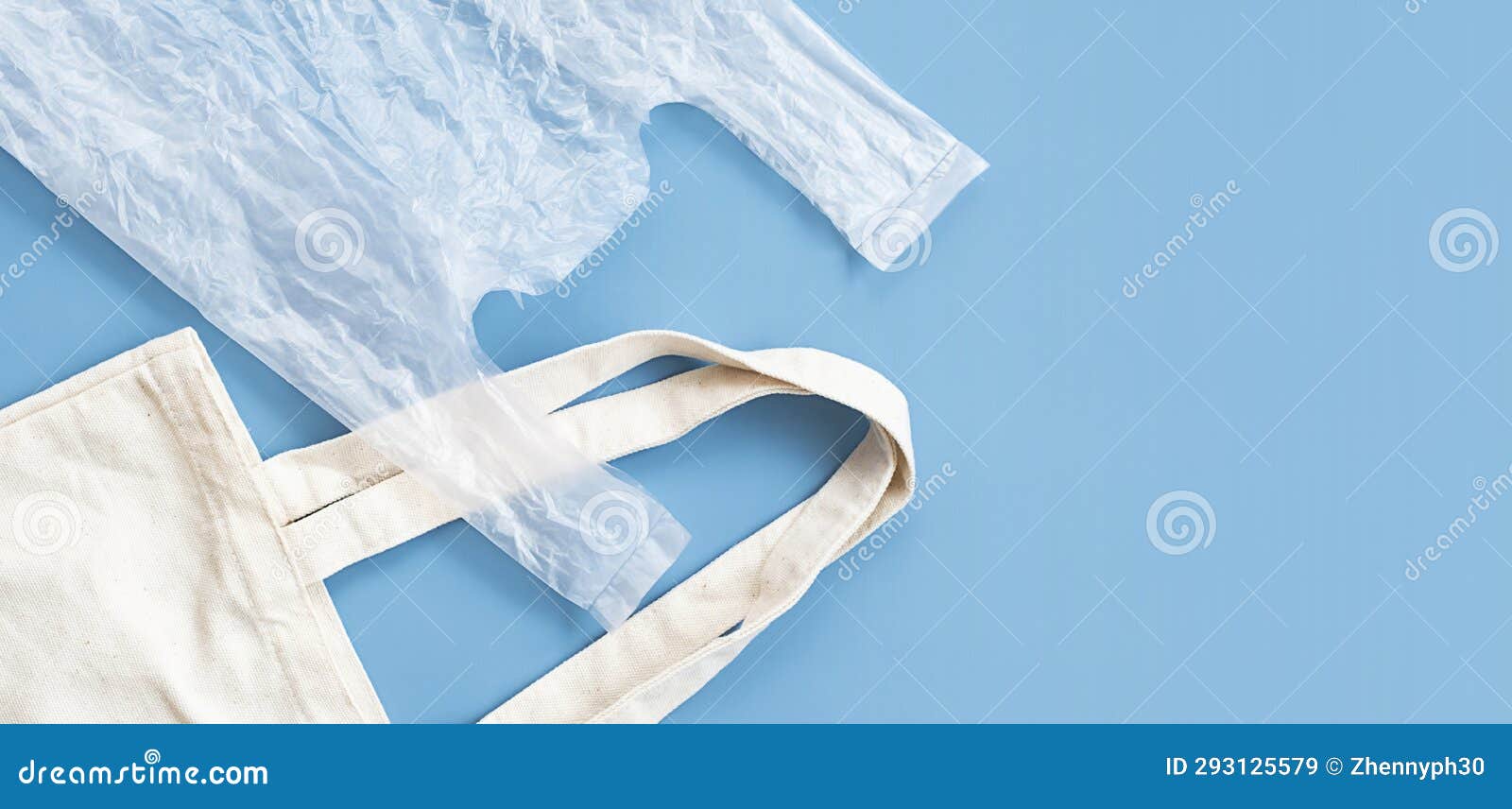 Choose Reusable Tote Bag or Disposable Plastic Bag Stock Image - Image ...