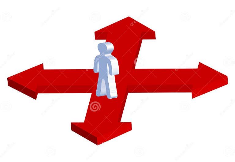 Choose the right way stock vector. Illustration of decision - 6996406