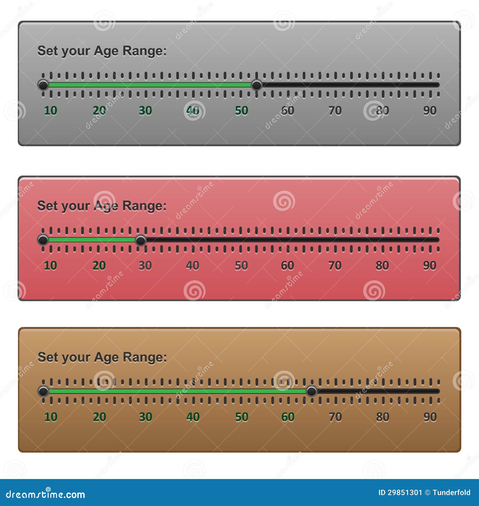 Age Range in Three Categories Stock Illustration - Illustration of ...