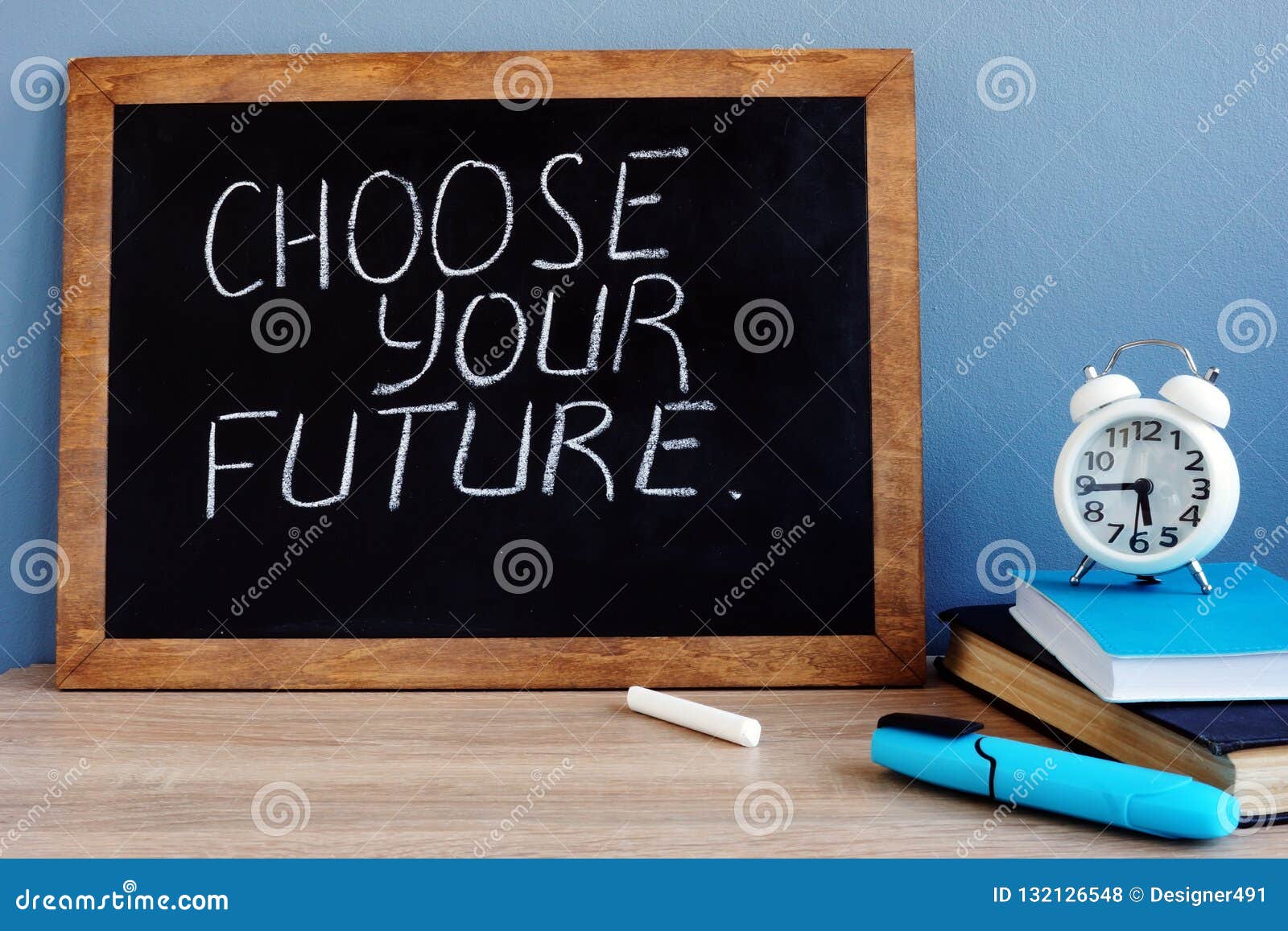 Choose Your Future Written on a Blackboard Stock Photo - Image of ...