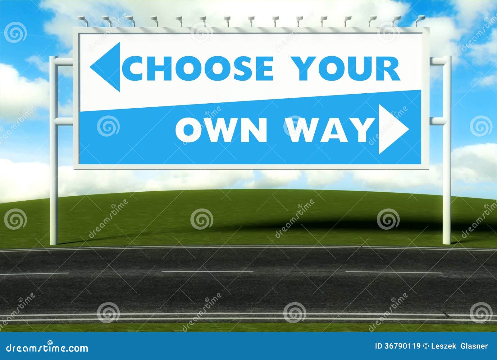 Choose Your Own Way, Concept Stock Illustration - Illustration of guide ...