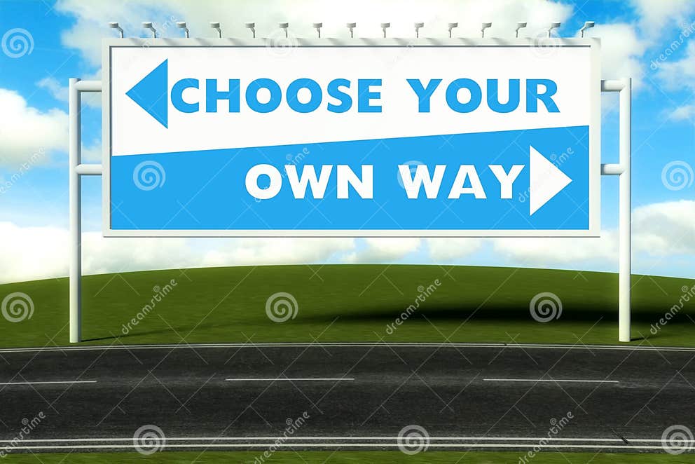 Choose Your Own Way, Concept Stock Illustration - Illustration of guide ...