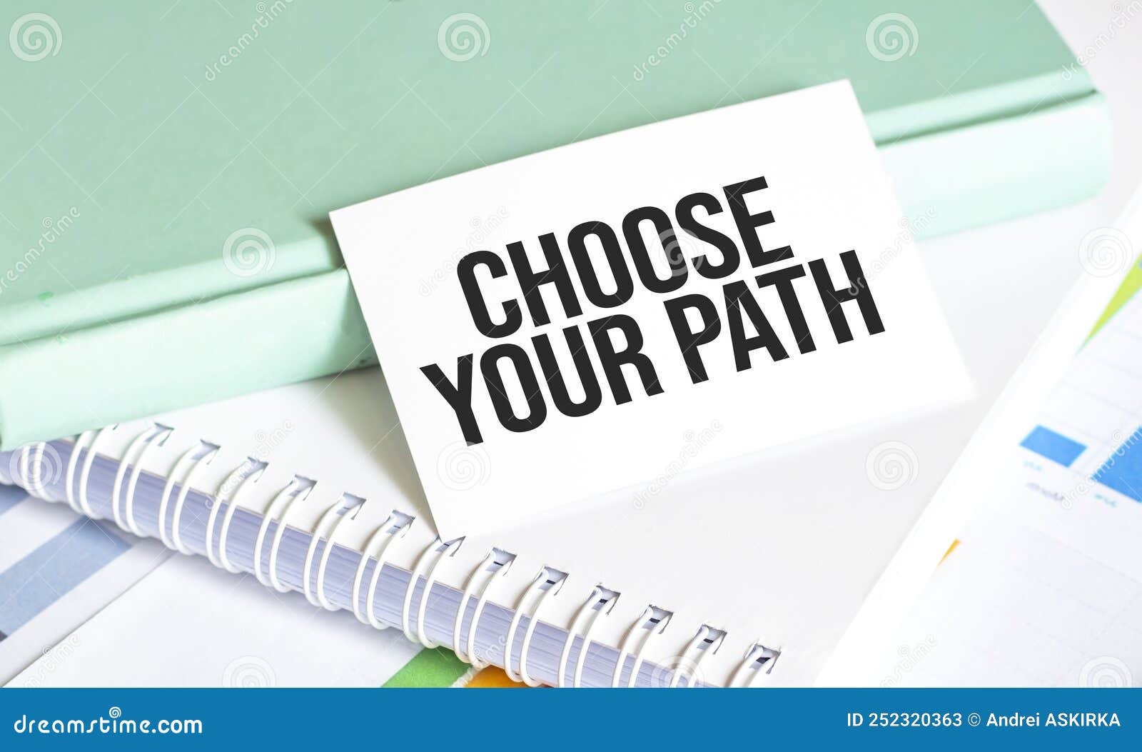 CHOOSE YOUR PATH on Card and Charts Stock Image - Image of digital ...