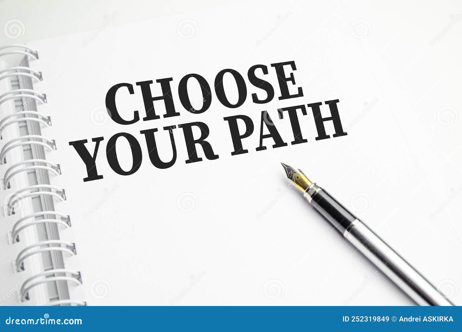 CHOOSE YOUR PATH Text on Paper with , Pen with Graph Stock Image ...