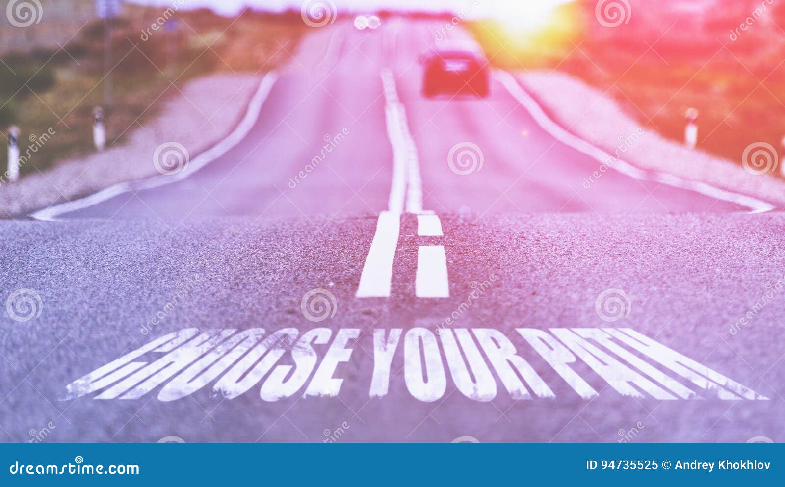 Choose Your Path Written on Road. Selected Focus. Toned. Stock Image ...