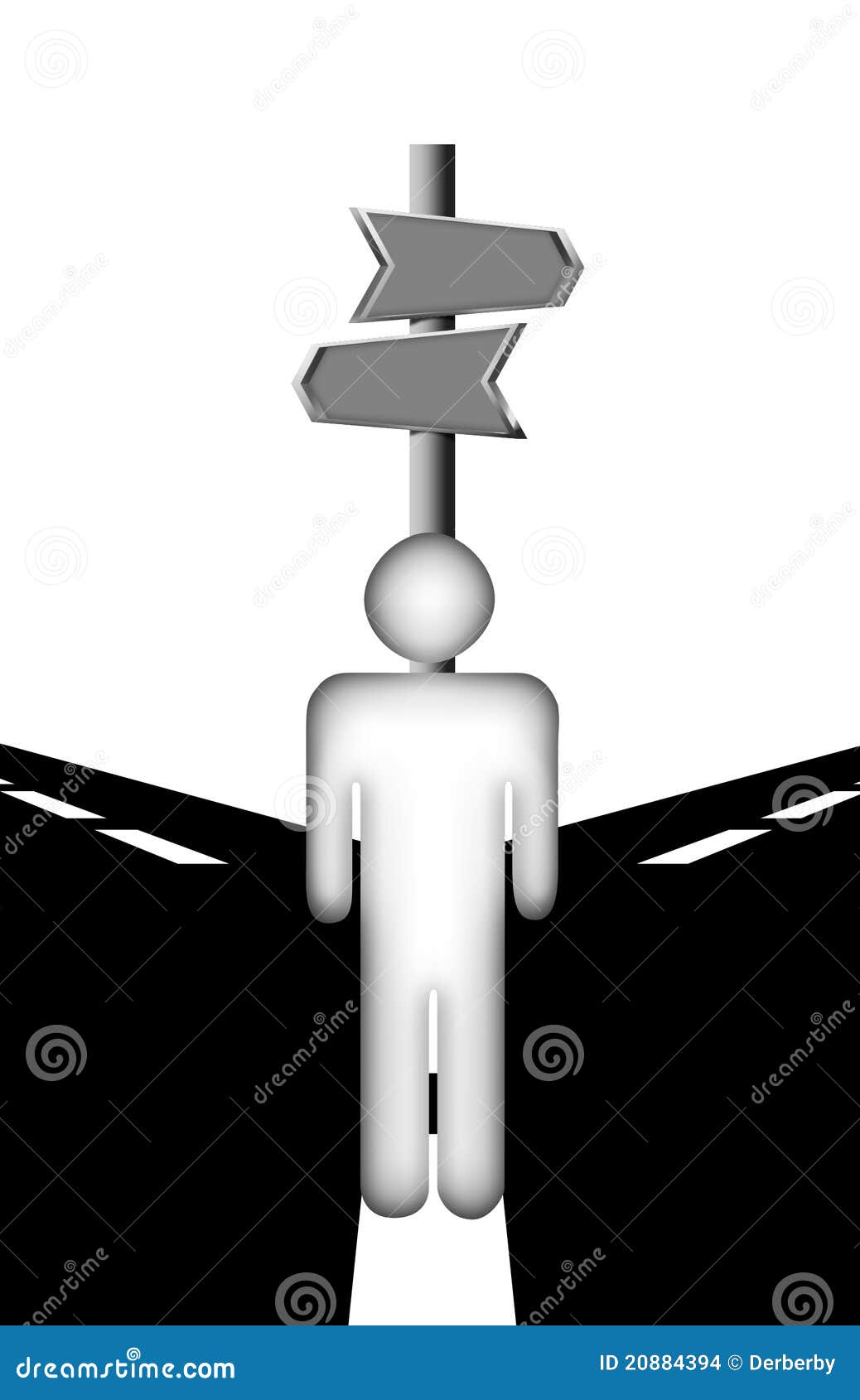 Choose your way stock illustration. Illustration of crossroad - 20884394