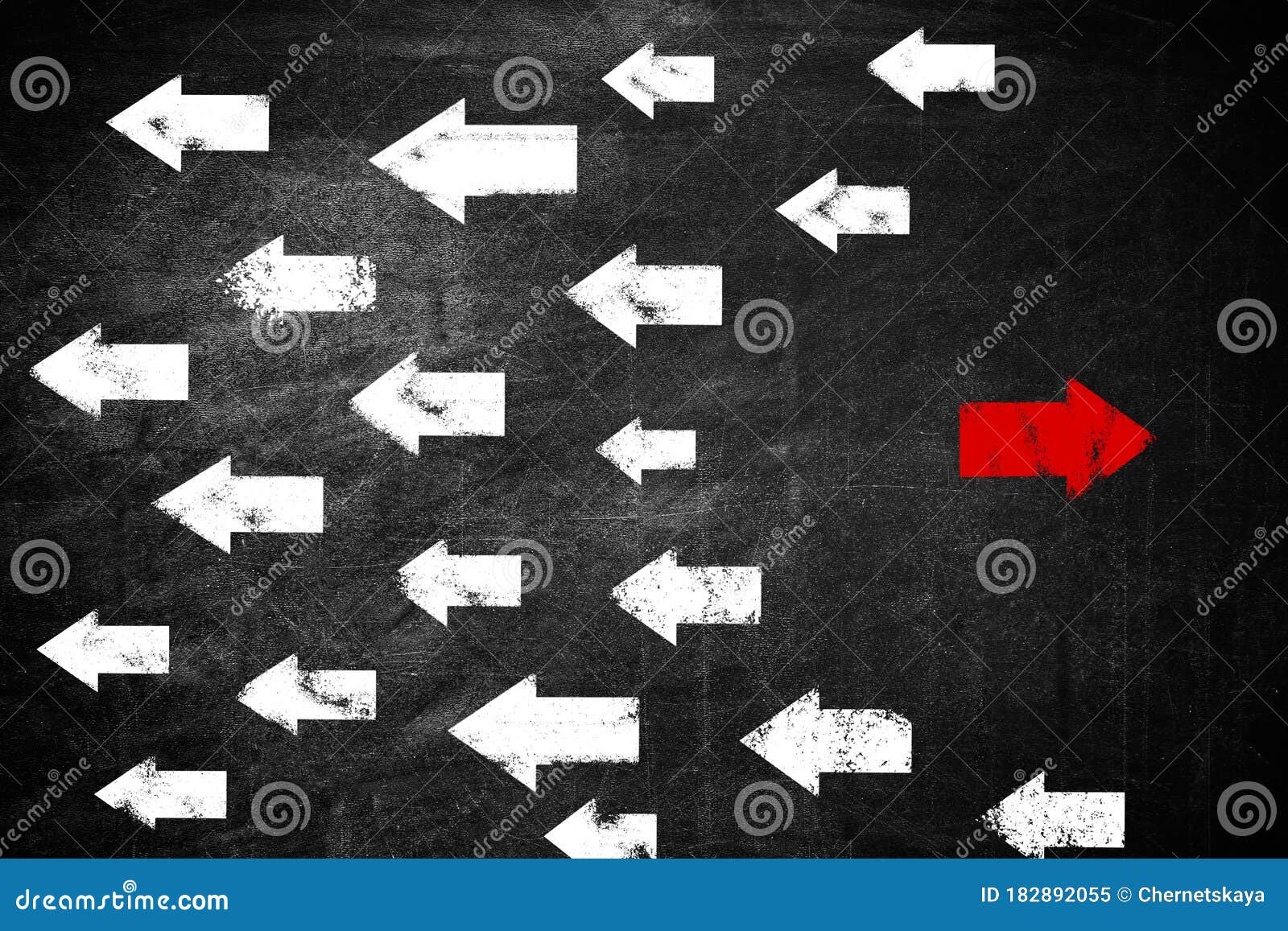 Choose Your Way. Red and White Arrows Aiming in Directions on ...