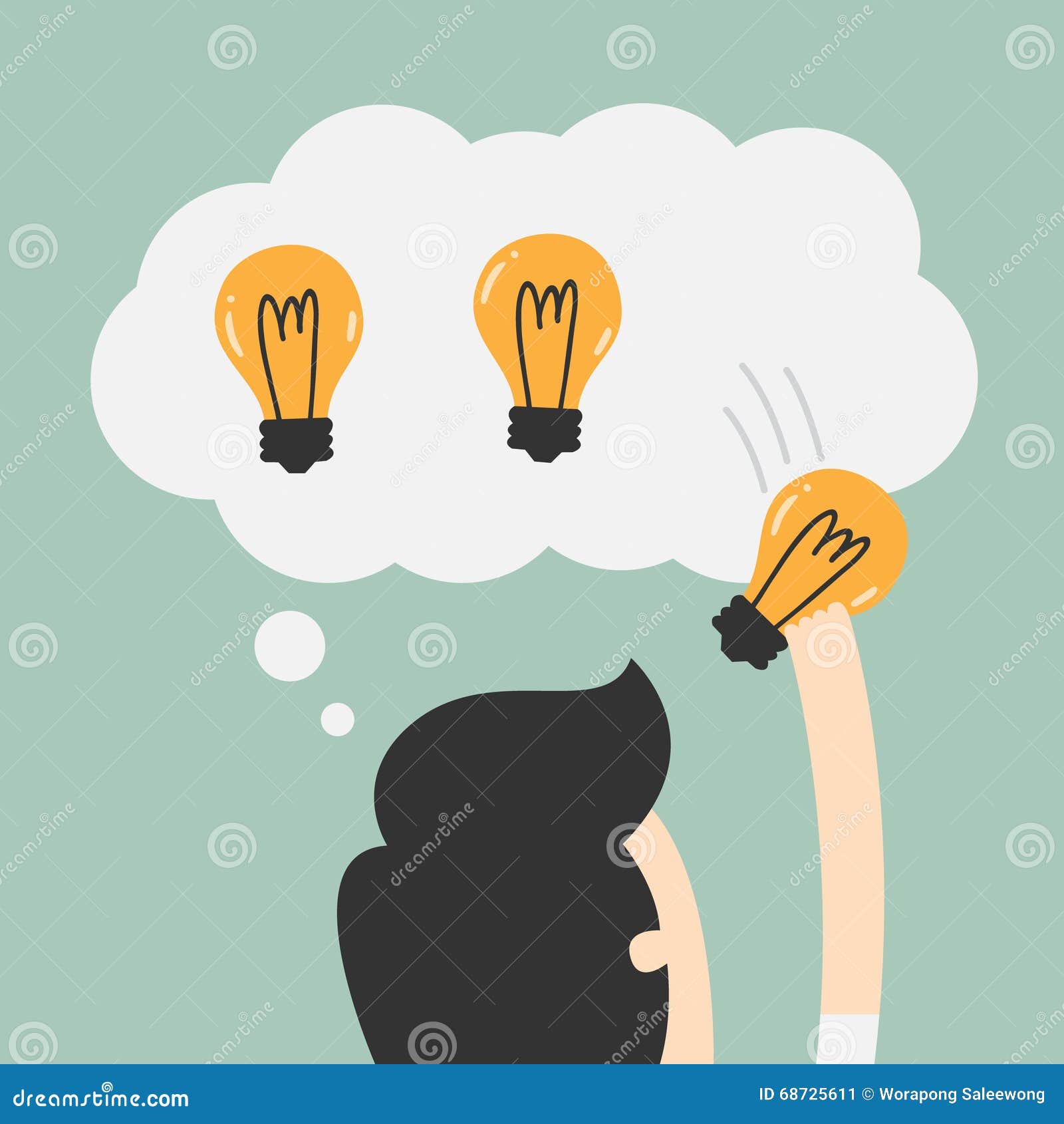 Chooses one idea stock vector. Illustration of crowd - 68725611