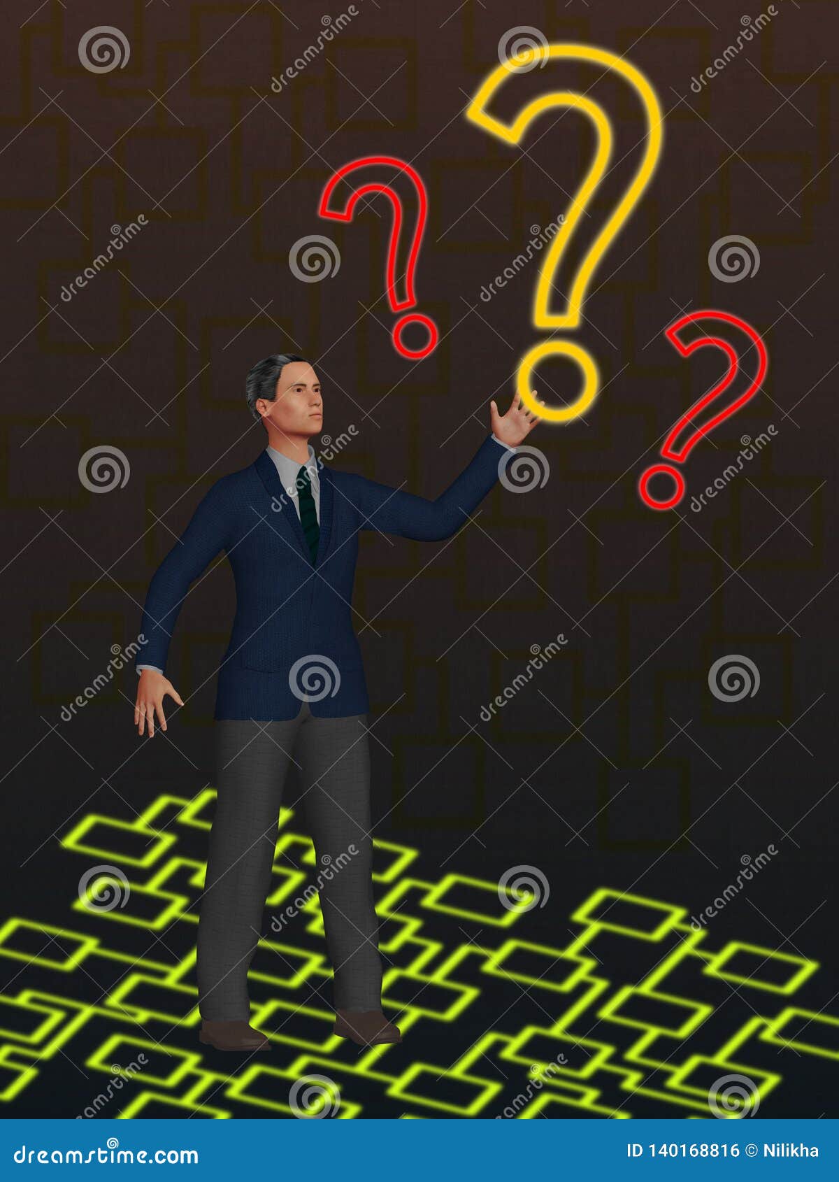 Choosing answers stock illustration. Illustration of goal - 140168816