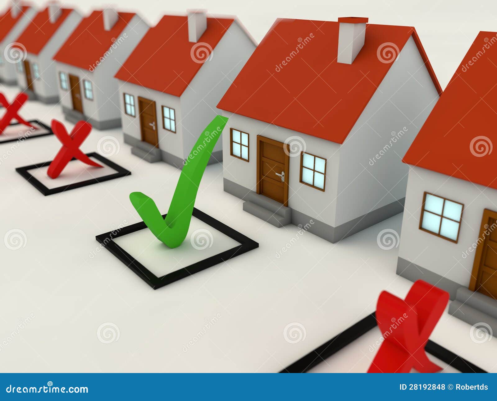 Choosing the Best House - Checklist Concept Stock Illustration ...