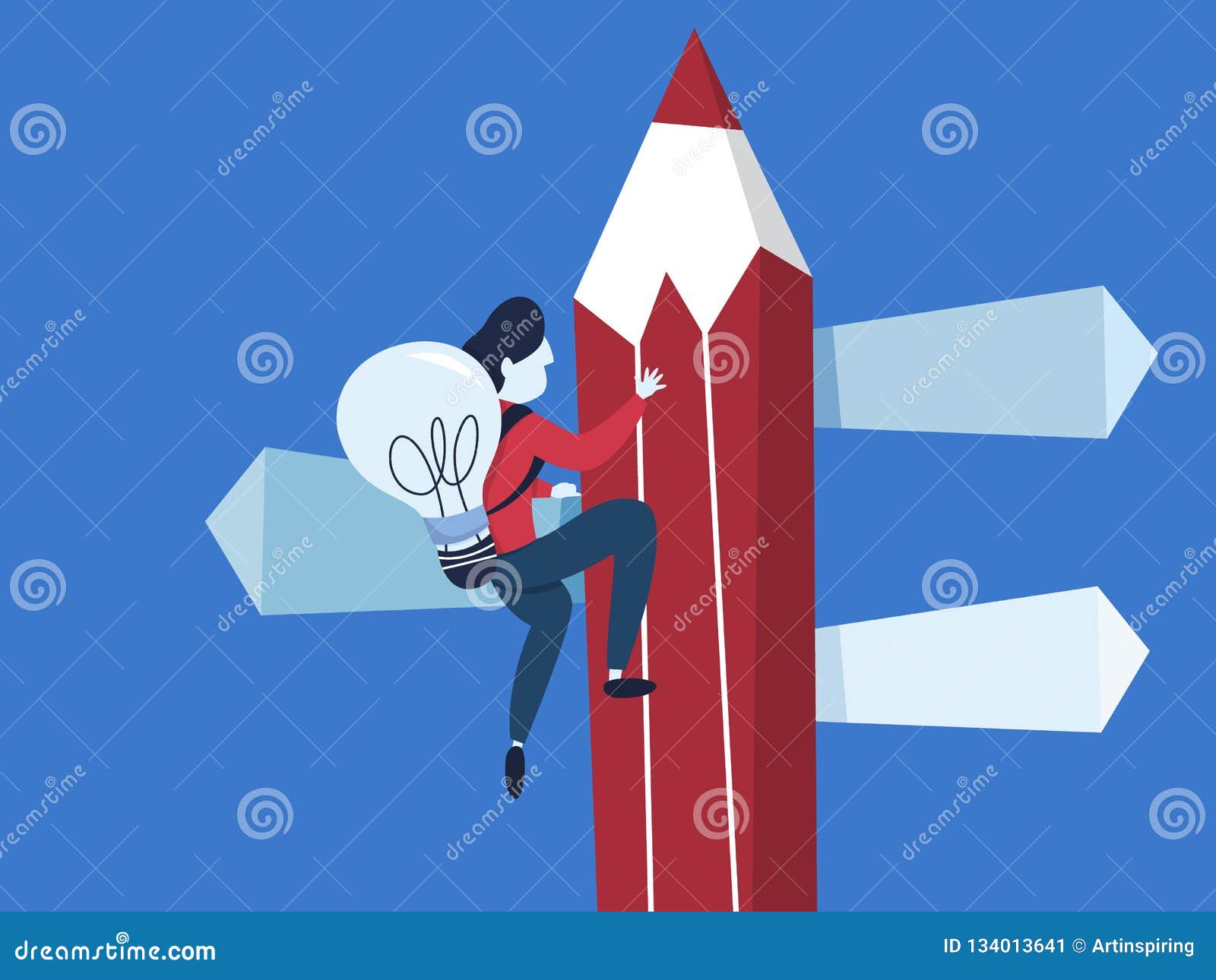 Choosing Business Direction. Idea of Strategy and Goals Stock Vector ...