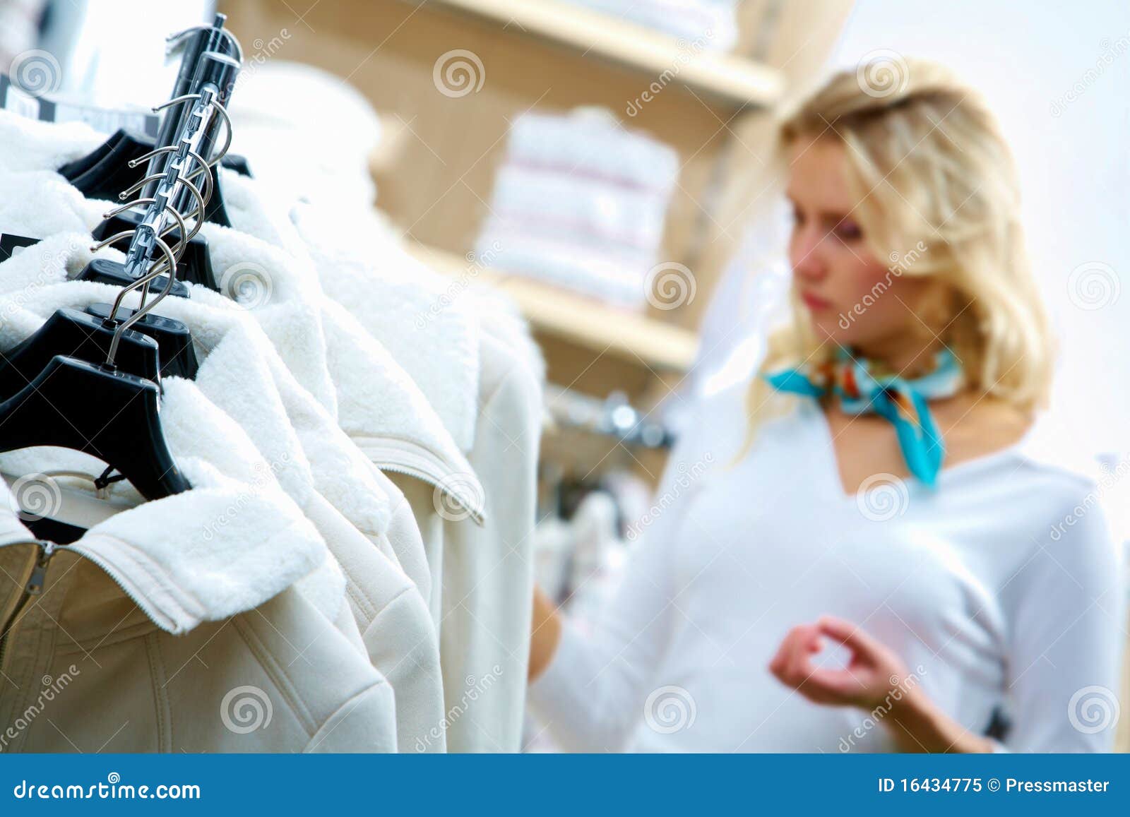 Choosing clothes stock image. Image of consumer, fashion - 16434775