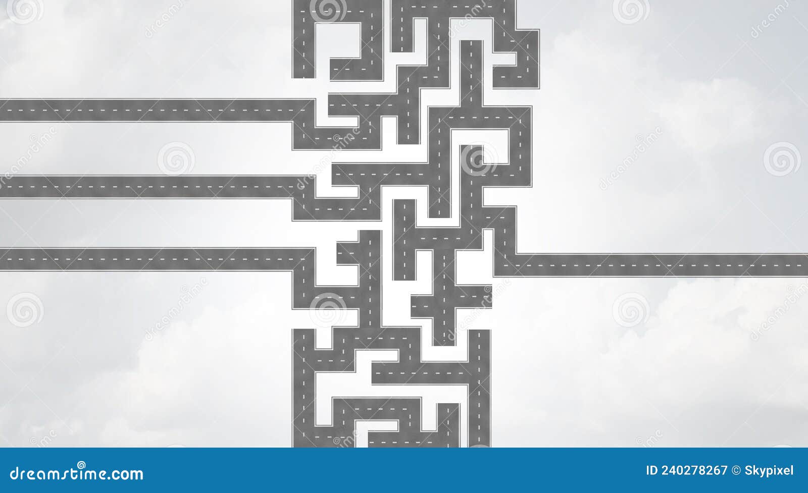 Choosing the Correct Path stock illustration. Illustration of labyrinth ...