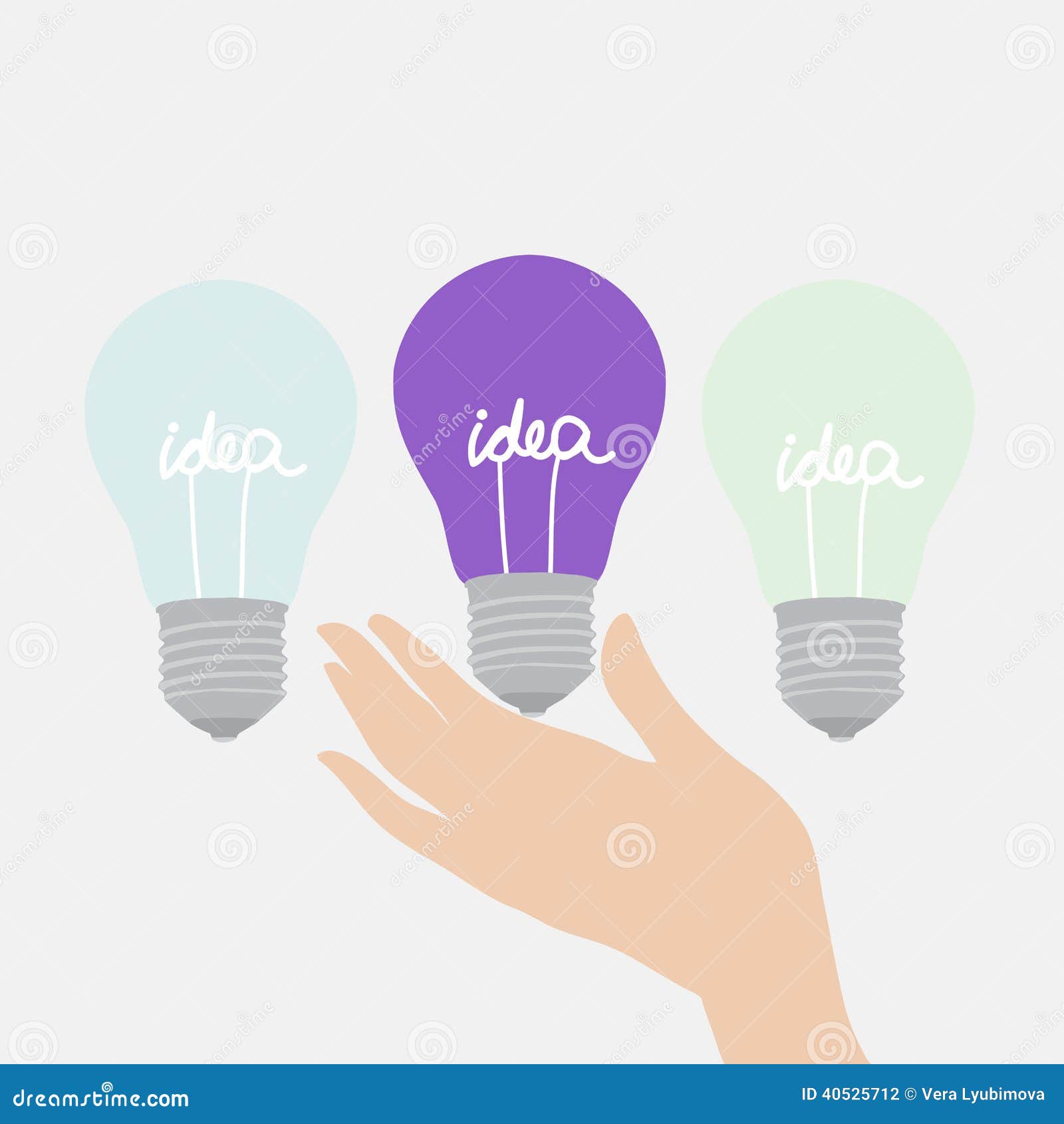 Choosing the creative idea stock vector. Illustration of unique - 40525712