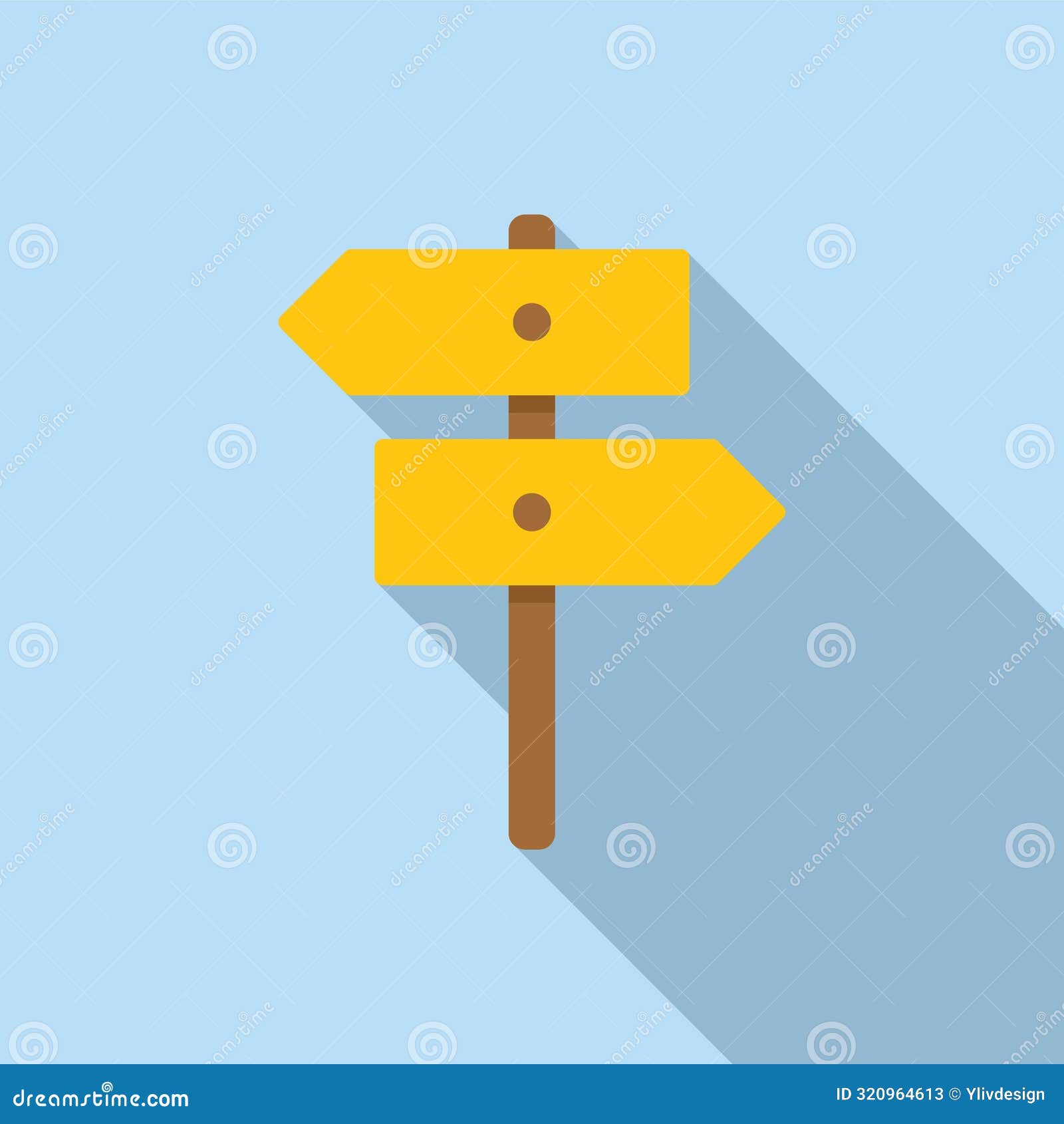 Choosing Direction with Blank Signposts Stock Illustration ...